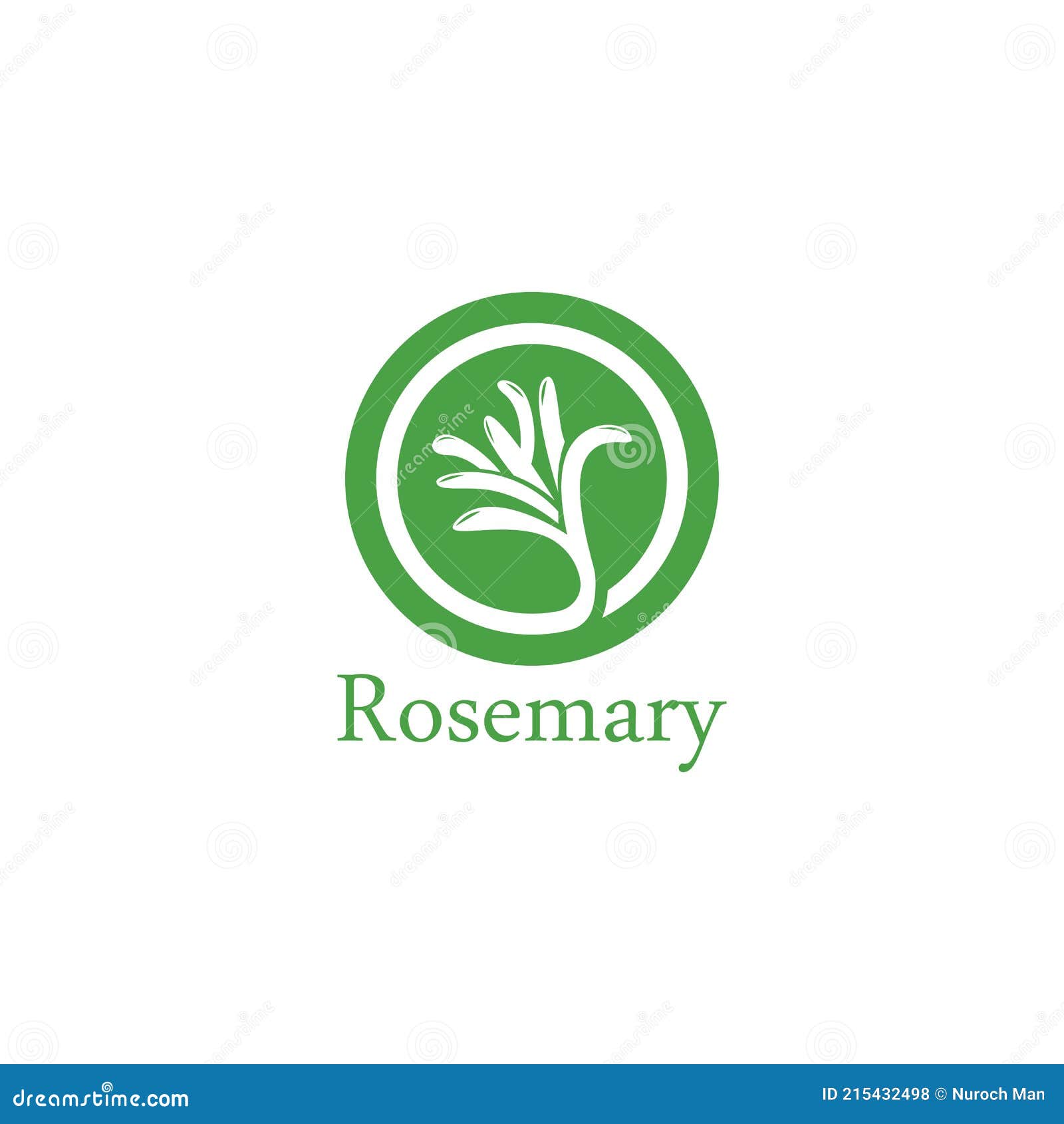 Rosemary Leaf Vector Logo Illustration Template. Stock Vector ...