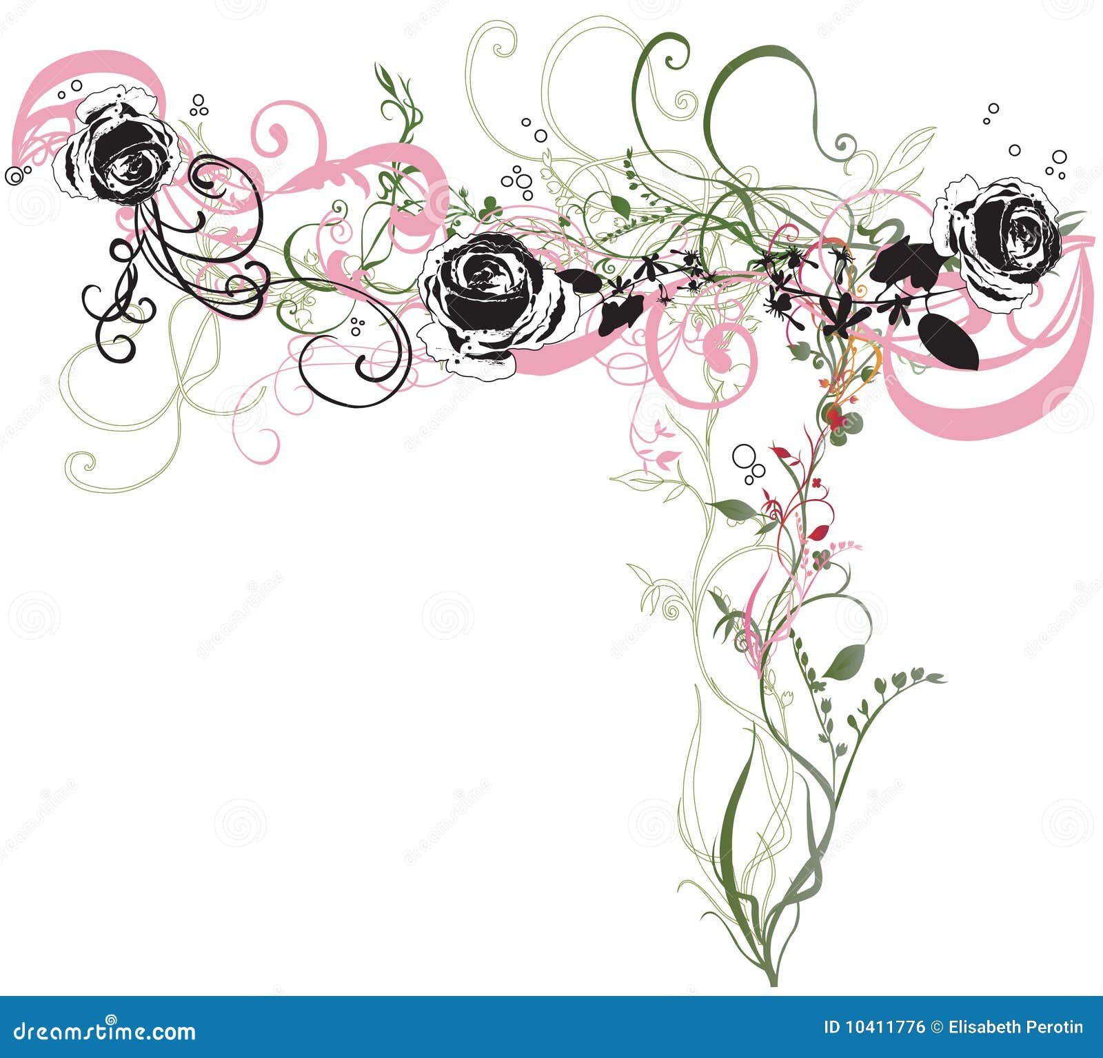 Roses stock vector. Illustration of fancy, artistic, pattern - 10411776