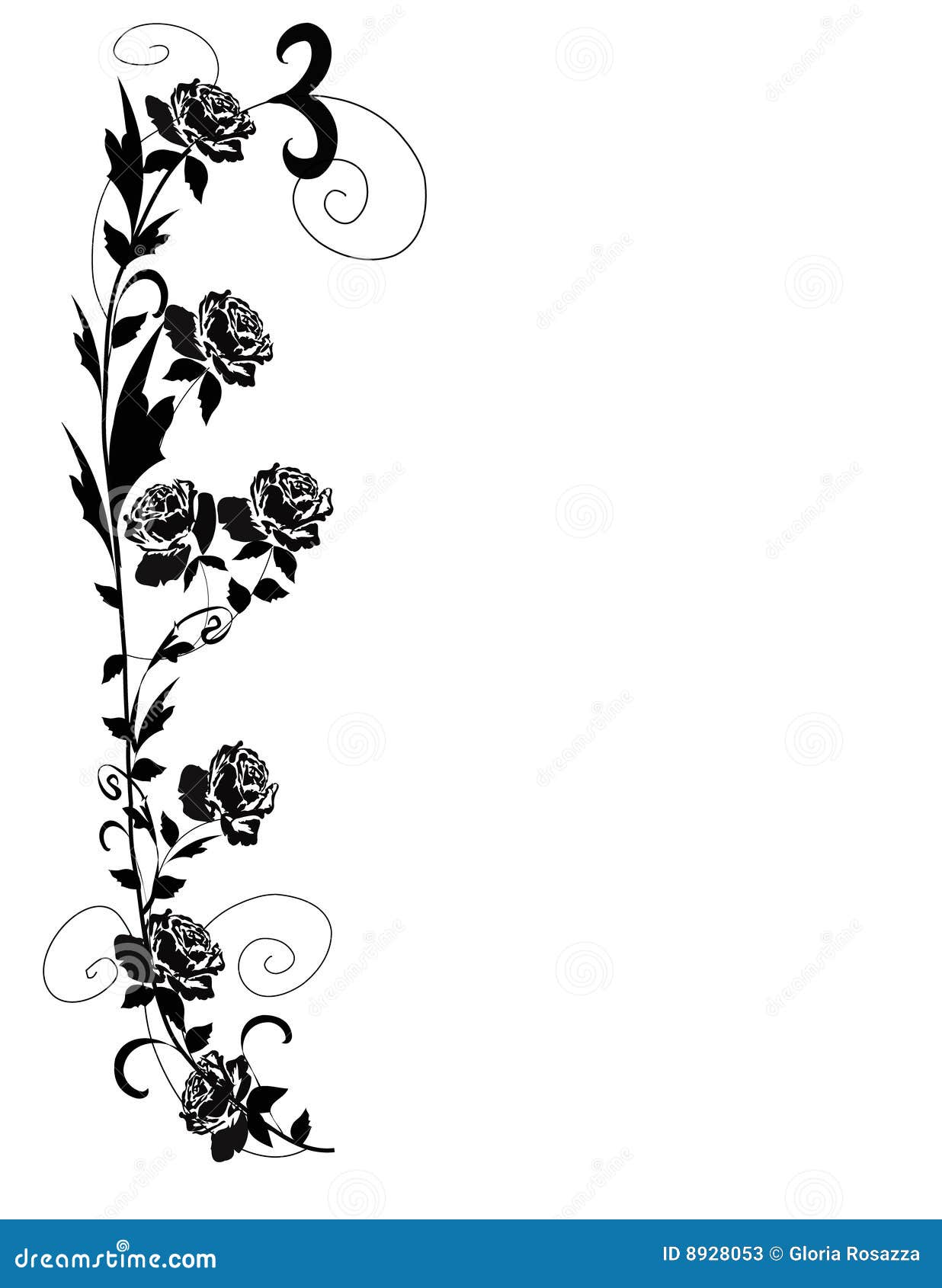 Roses stock illustration. Illustration of curve, blossom - 8928053