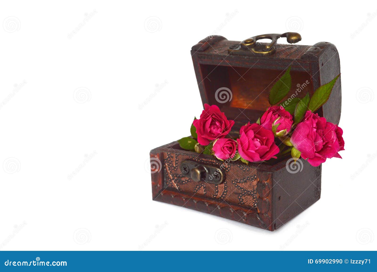 Roses Arranged in Treasure Chest Stock Photo - Image of card, wedding ...