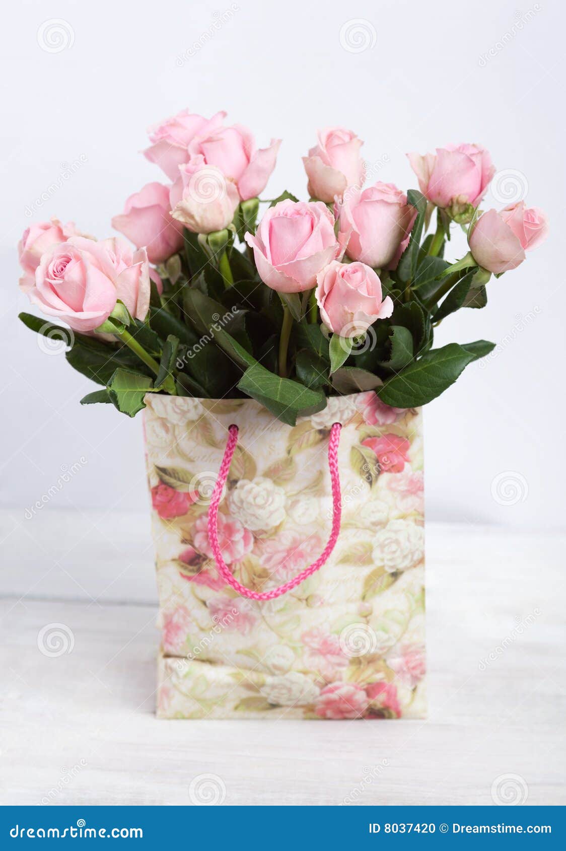 Roses in an bag stock photo. Image of symbolic, gift, love - 8037420