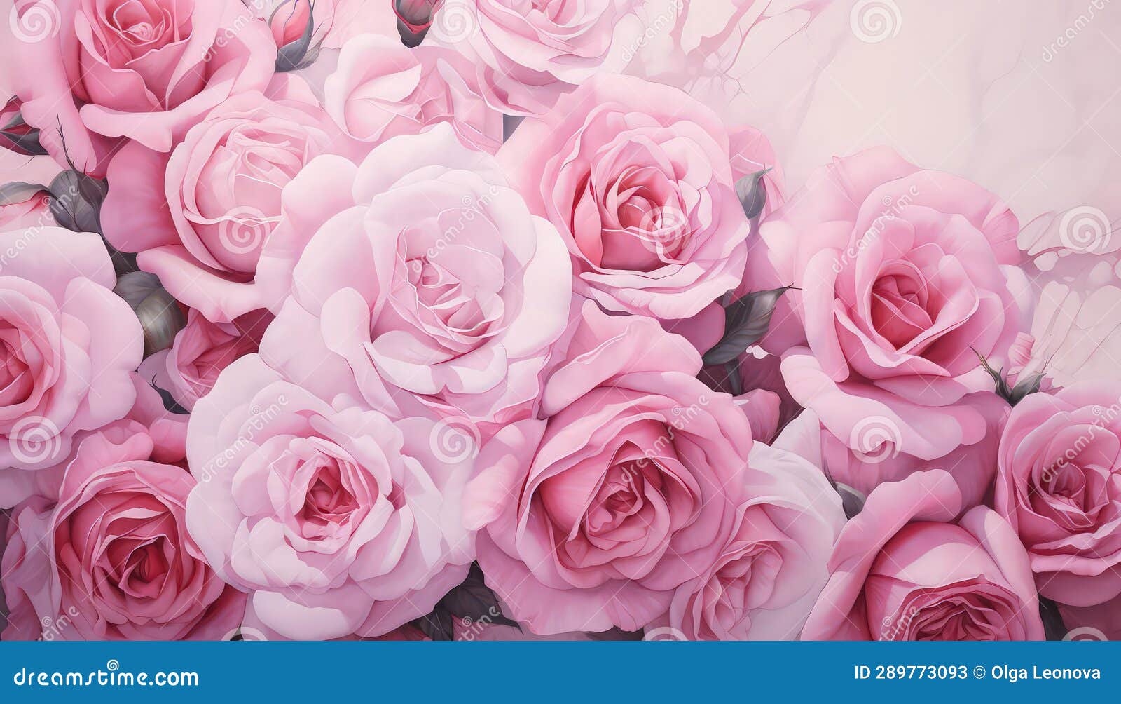 Roses banner stock illustration. Illustration of bunch - 289773093