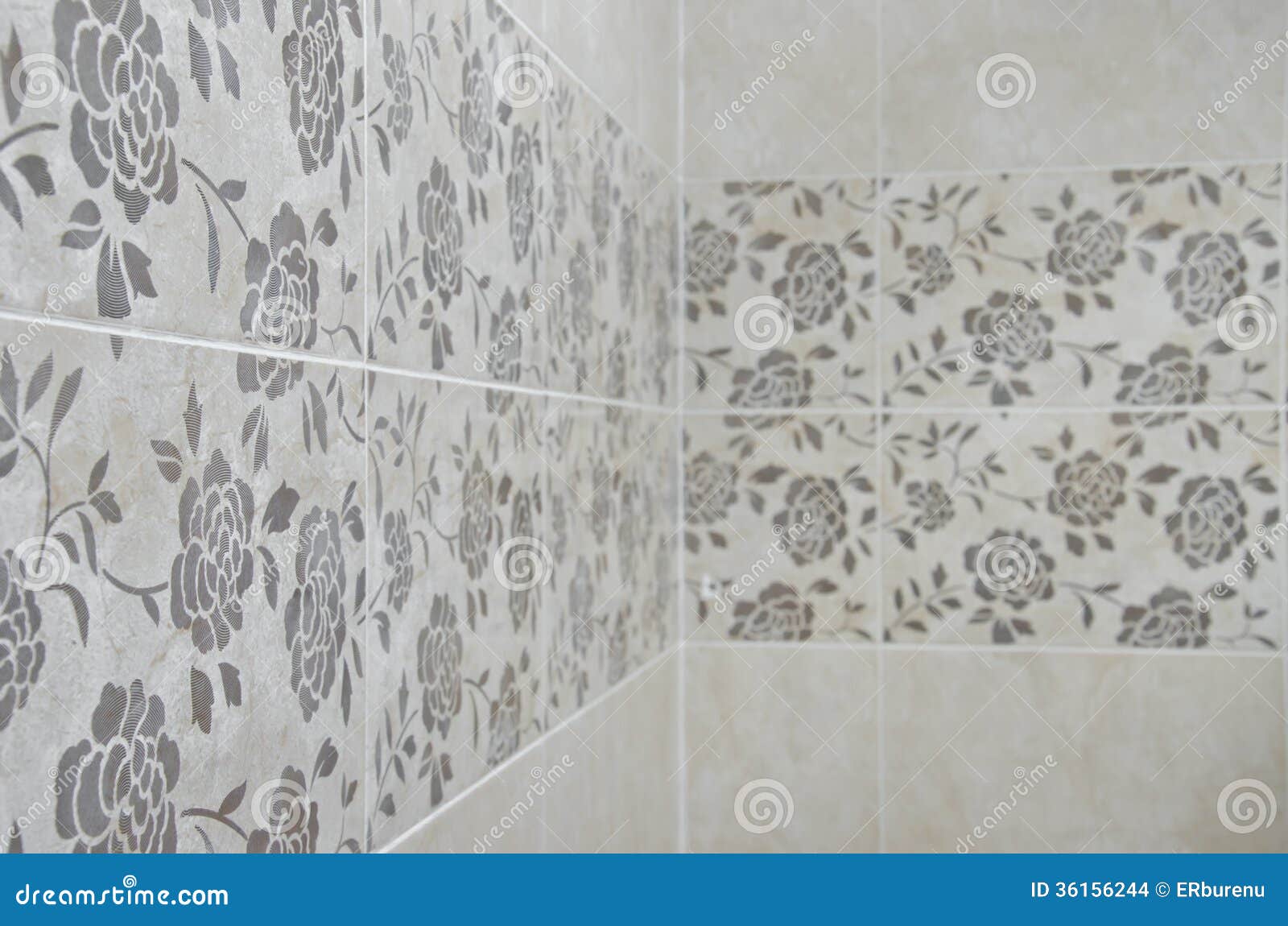 Roses Bathroom tile wall stock photo. Image of material - 36156244
