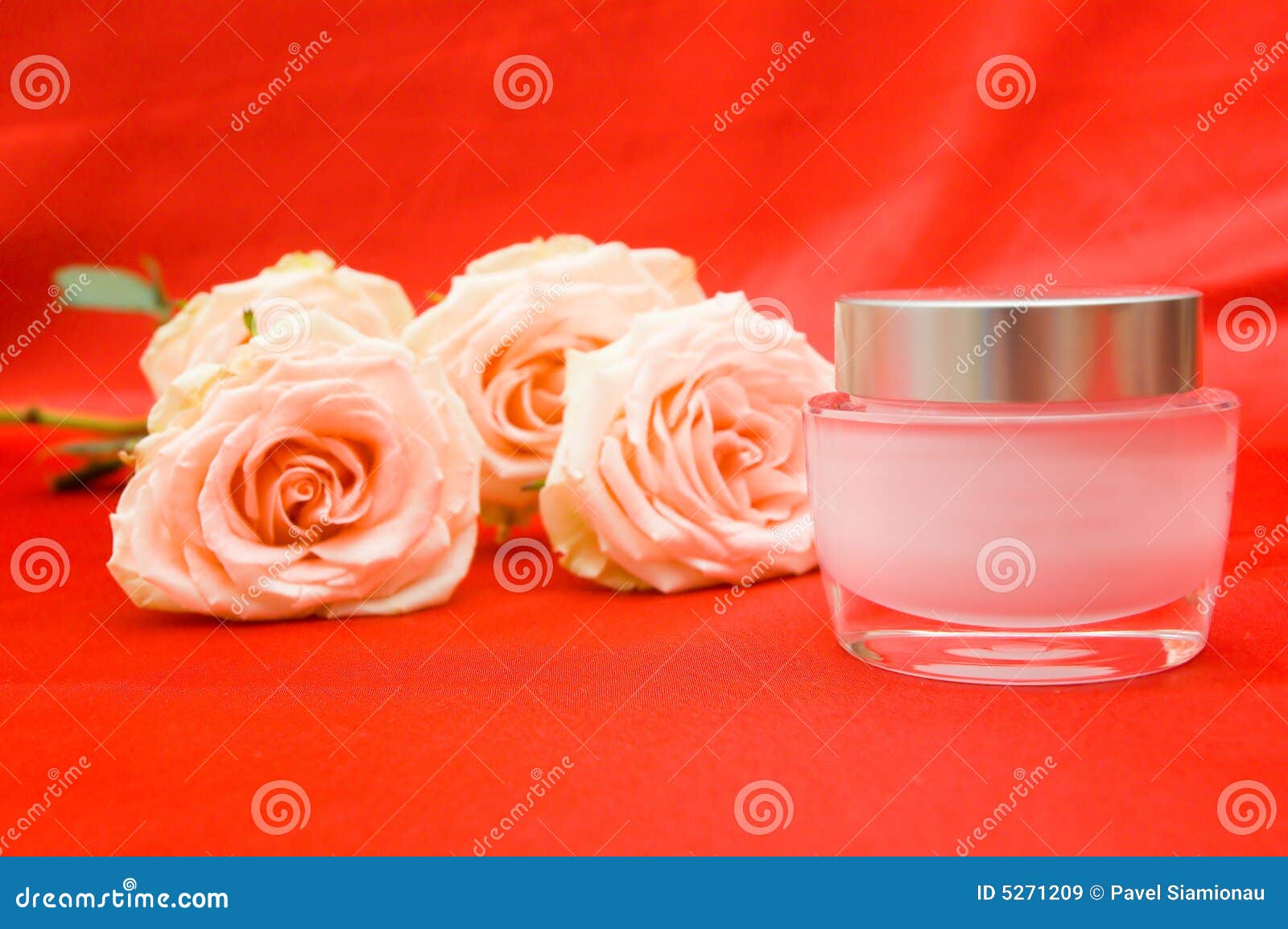 Roses and beauty cream stock image. Image of medicine - 5271209
