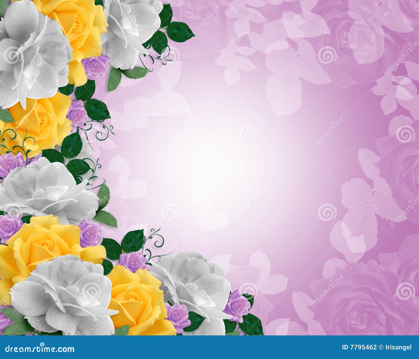 Roses Border Easter Colors stock illustration. Illustration of greeting ...