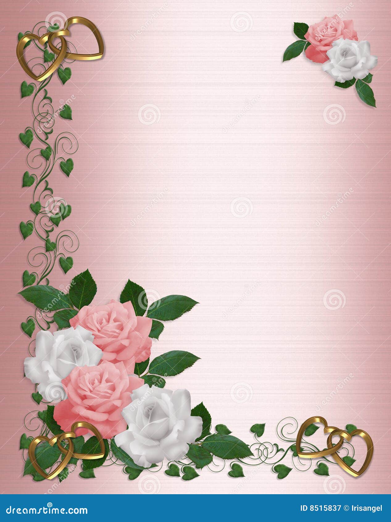 Pink Rose Border Design