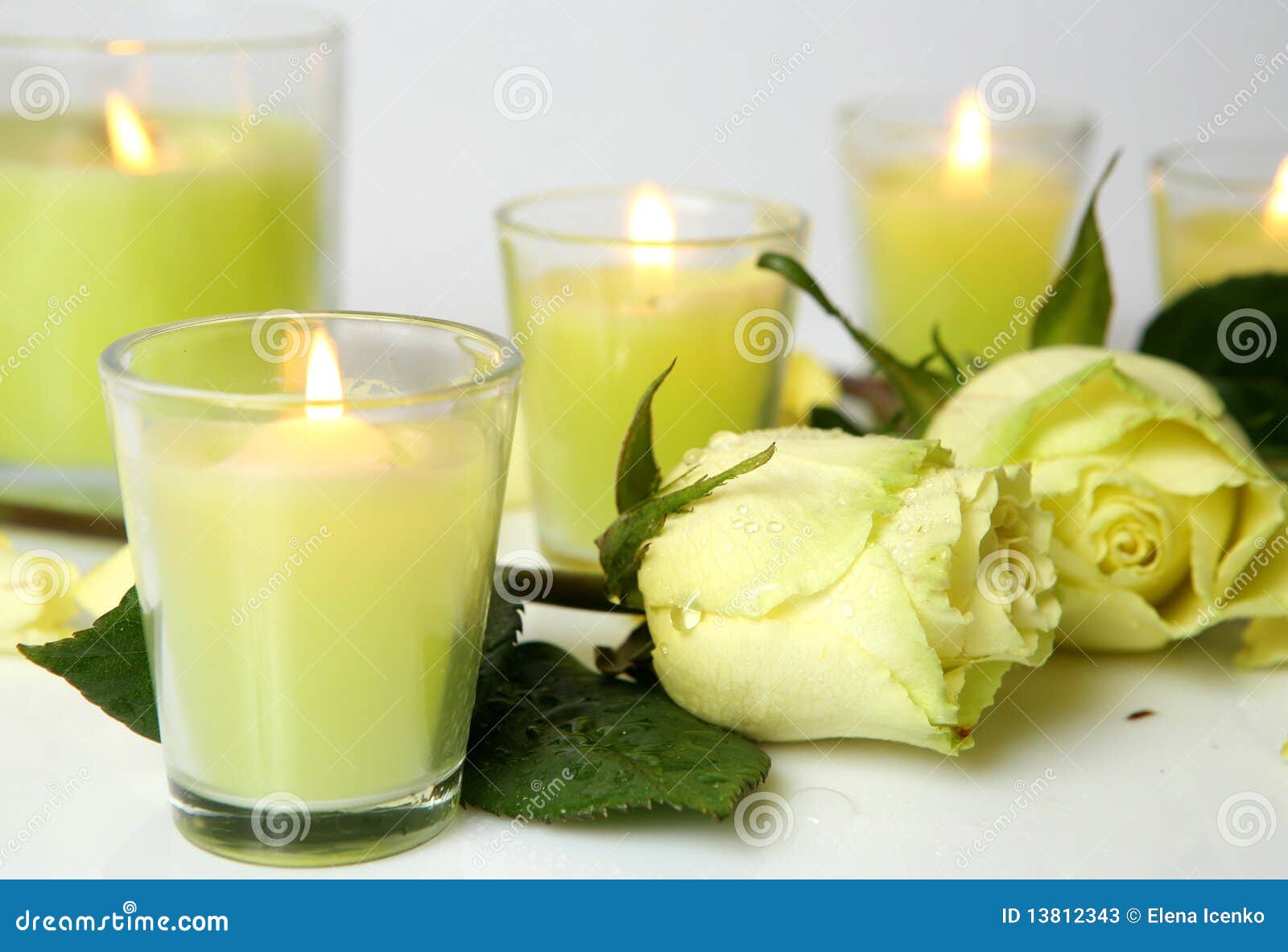 Roses and candles stock image. Image of freshness, fire - 13812343