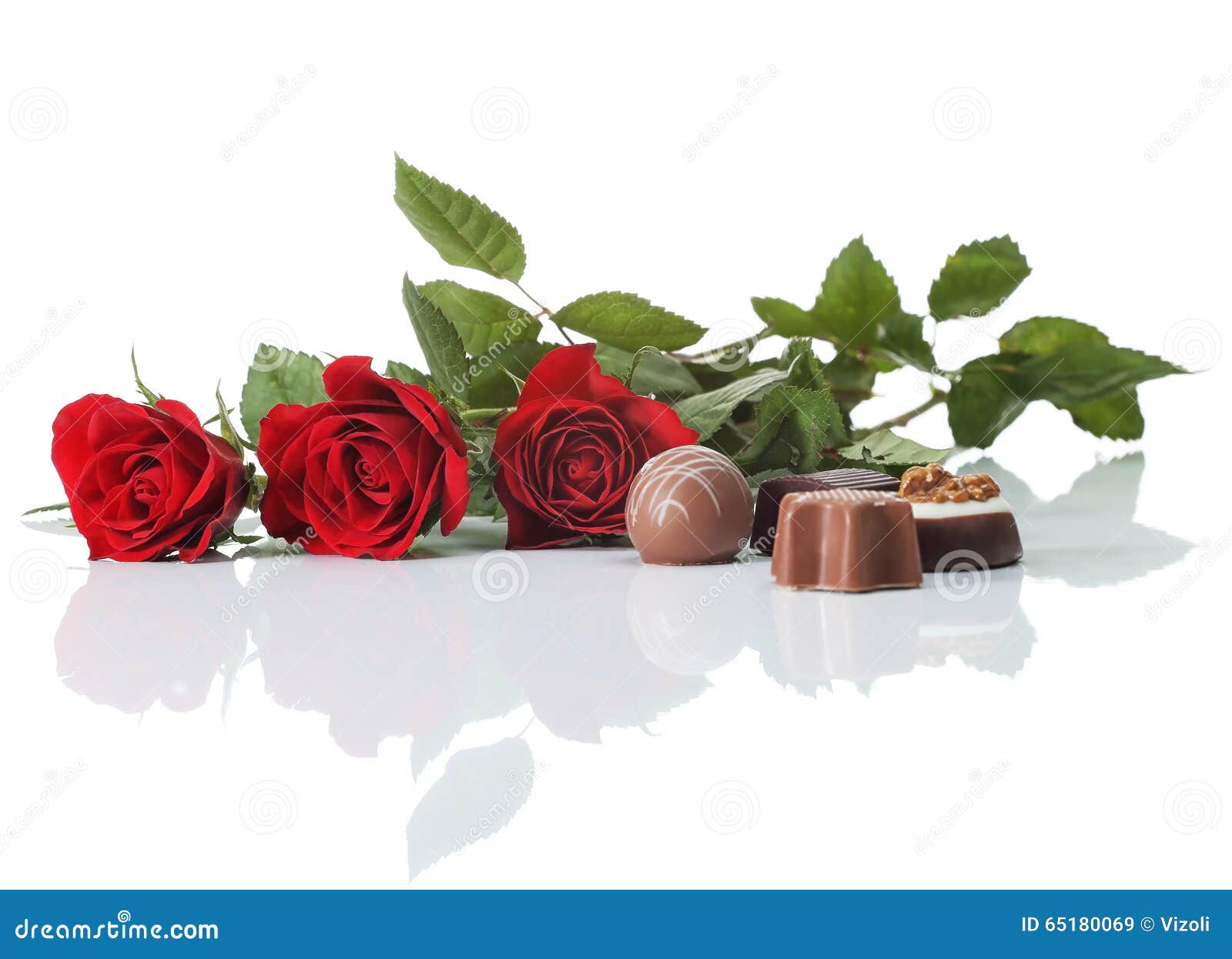 Roses and chocolate stock image. Image of love, romantic - 65180069