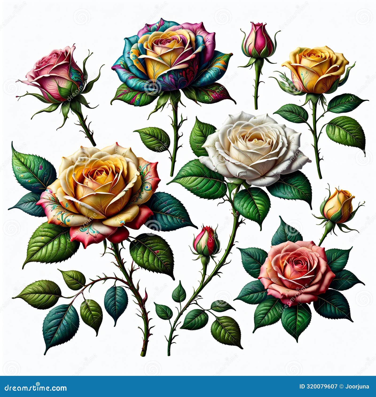 Roses Clipart Bundle, Featuring Detailed Roses Pack, Sublimation ...