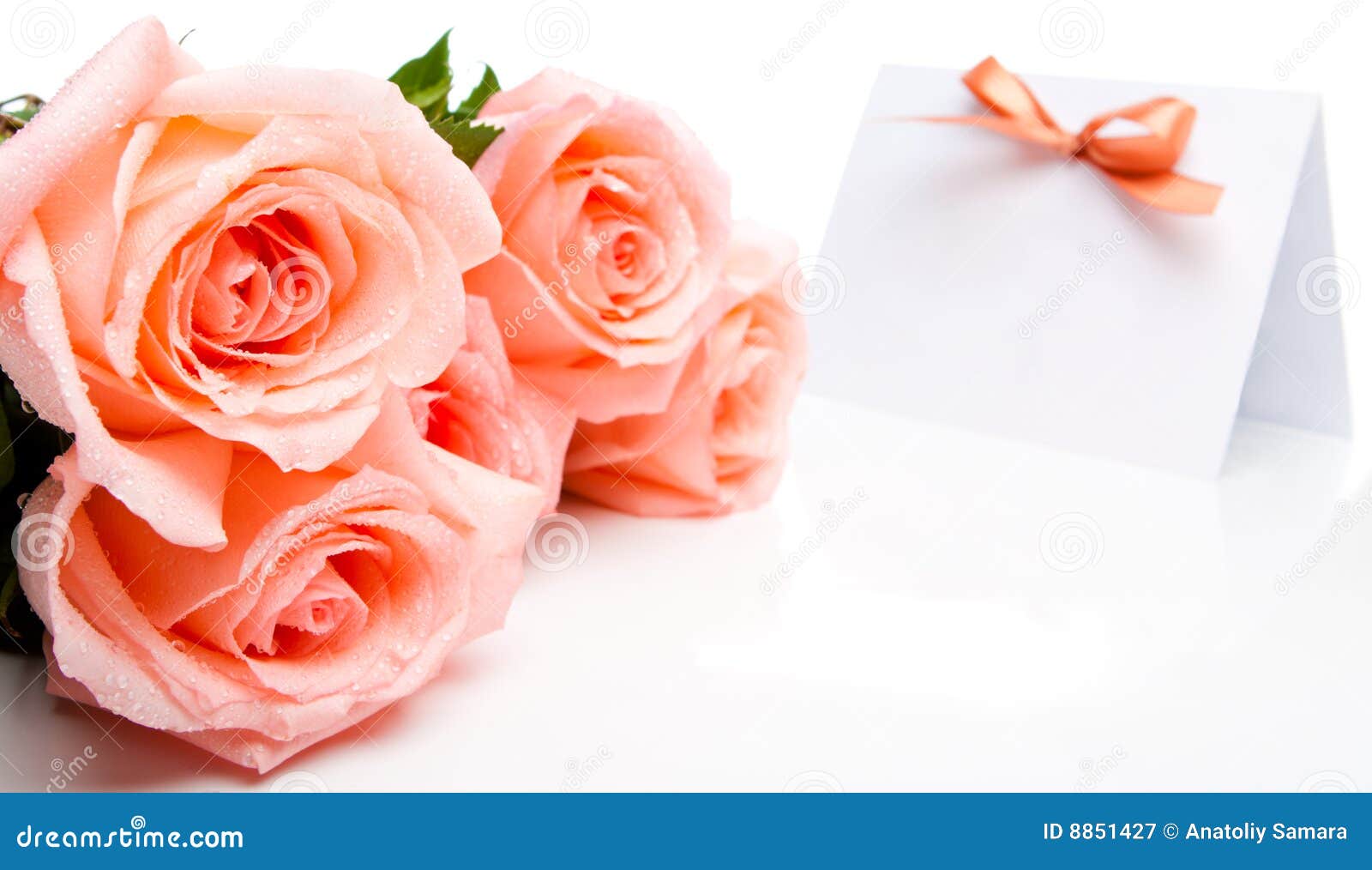 Roses D'invitation De Carte Image stock - Image du valentin, isolement ...