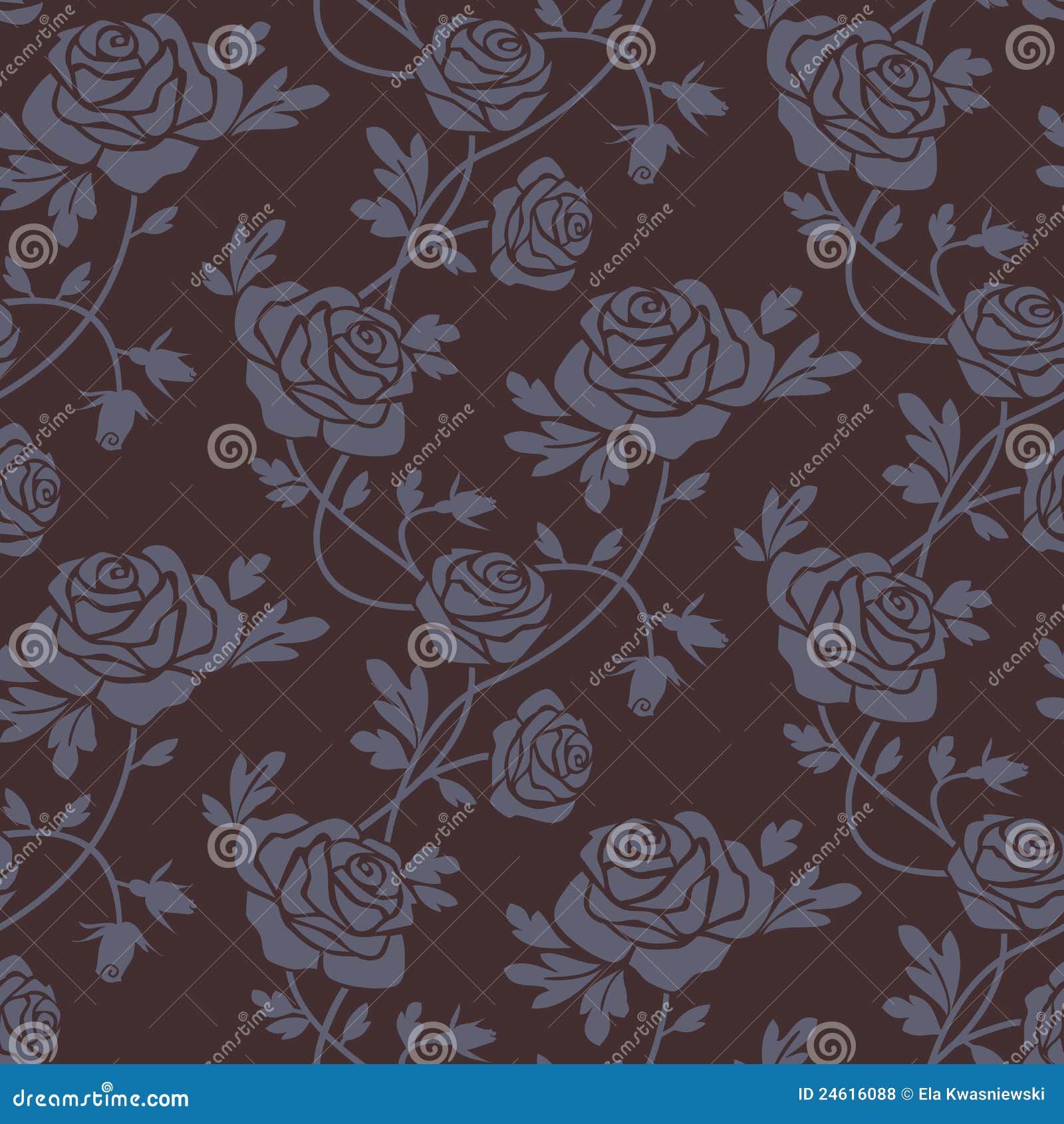 Roses Damask Seamless Pattern Stock Illustration - Illustration of ...