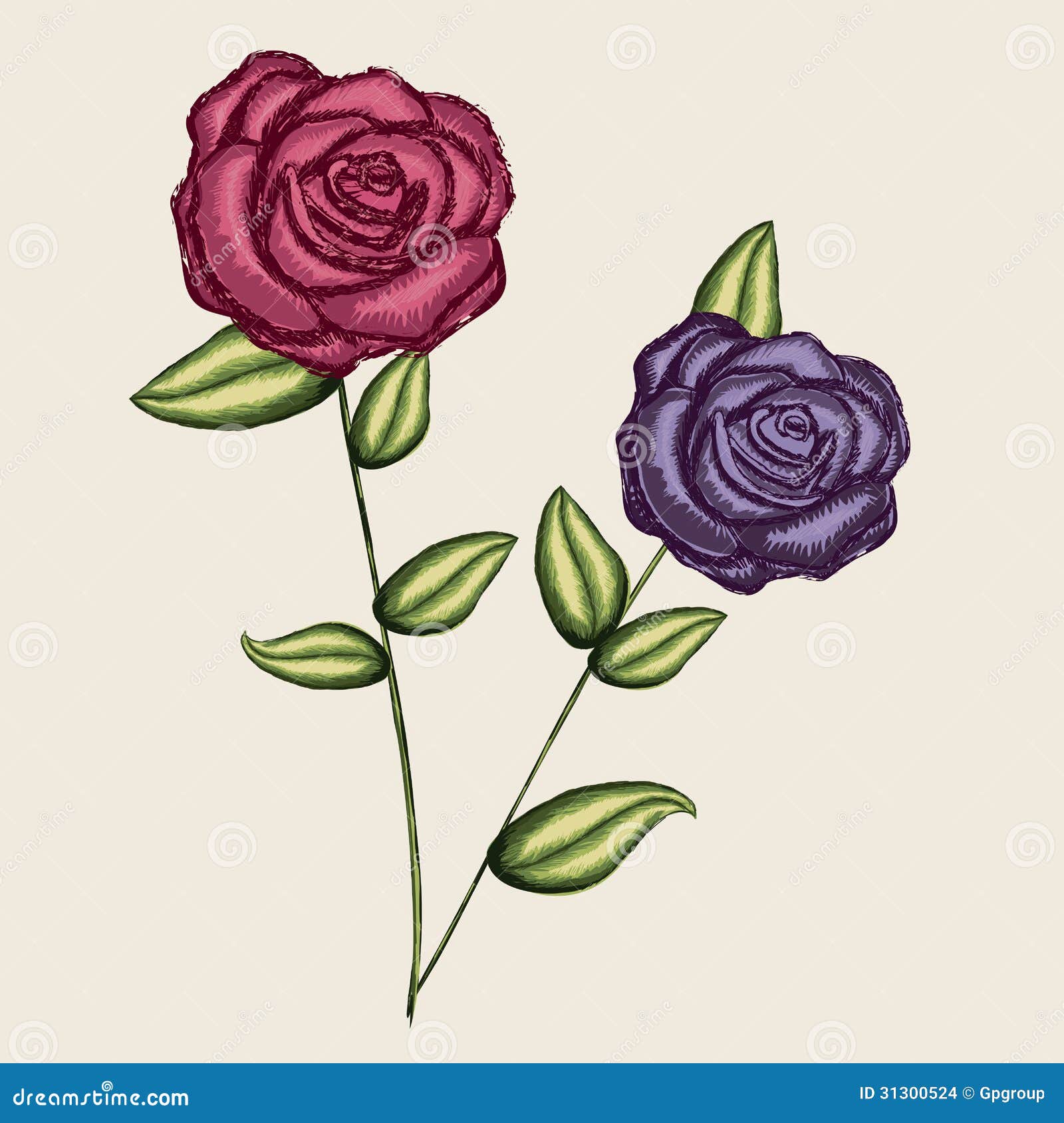 Roses designs stock vector. Illustration of flora, decorative - 31300524