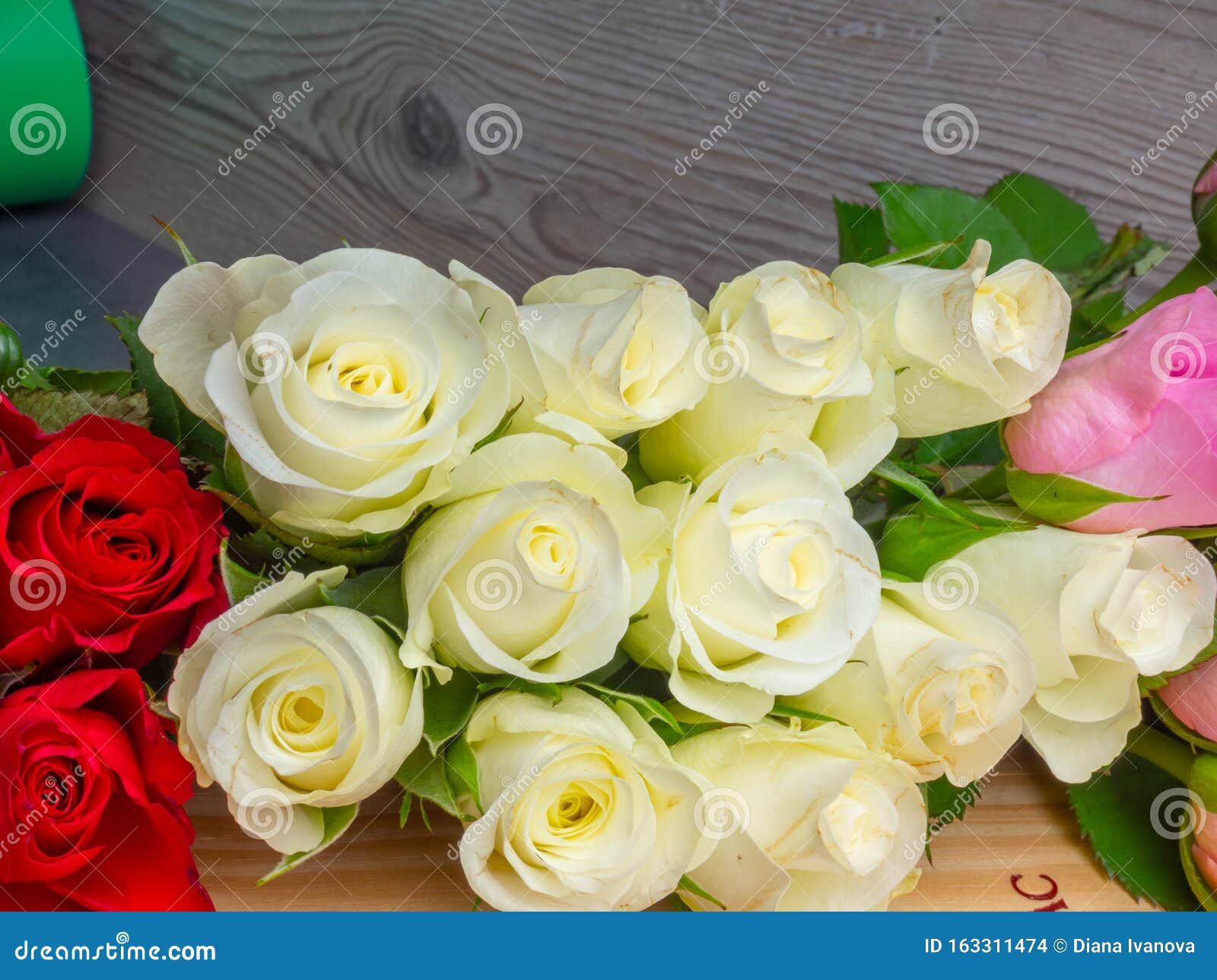 Roses in Different Colors for Background Use, Festive Stock Photo ...