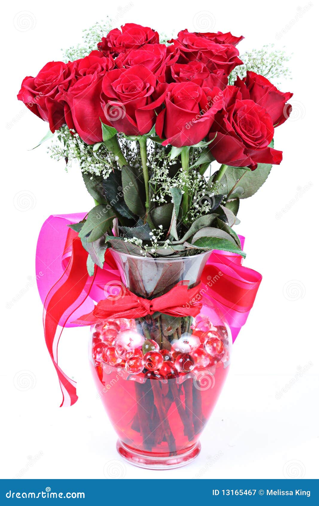 Roses Douzaine Rouges Dans Le Vase Image stock - Image du fleuraison ...