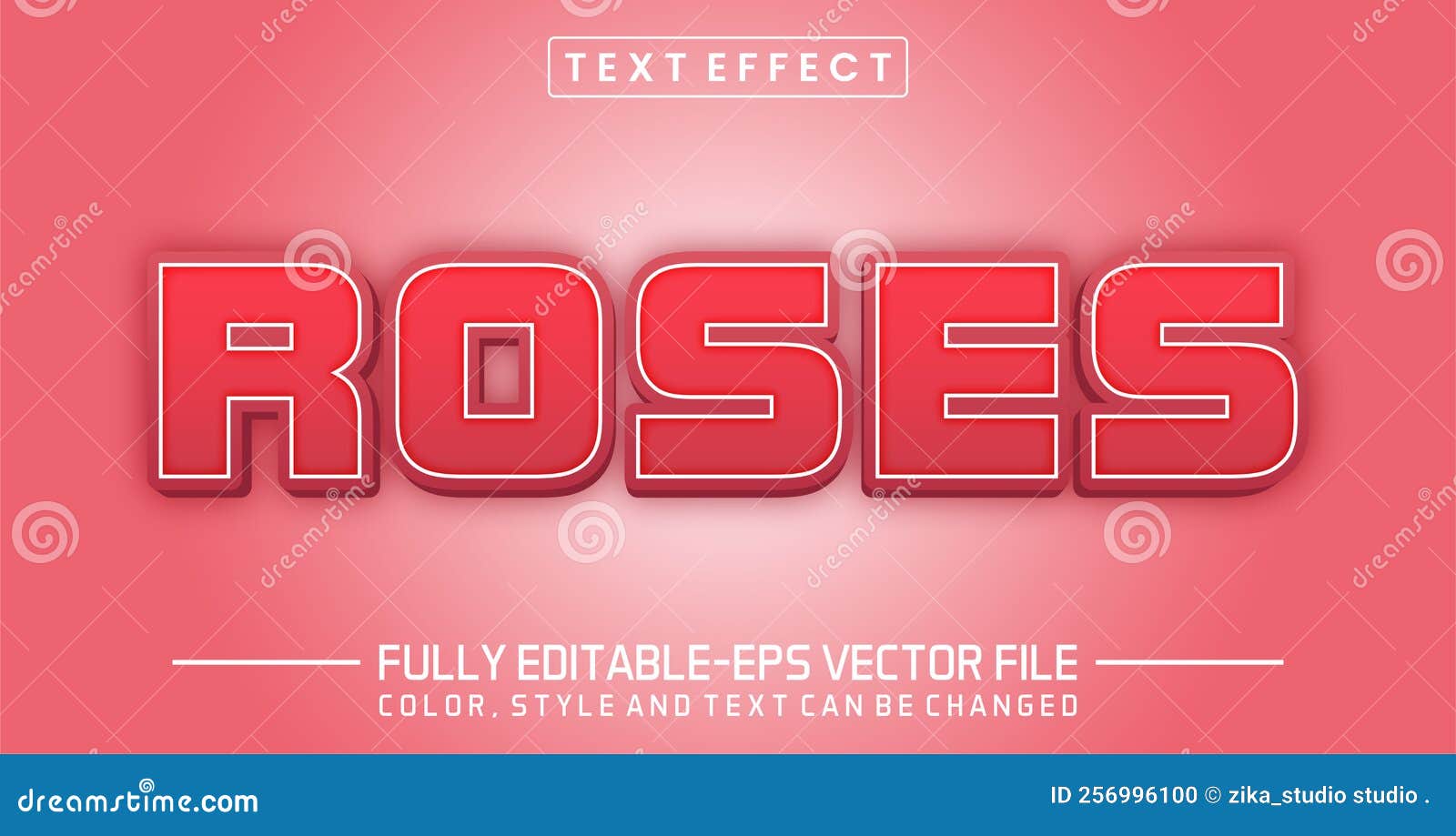 Roses Font Text Effect Editable Stock Vector - Illustration of pink ...