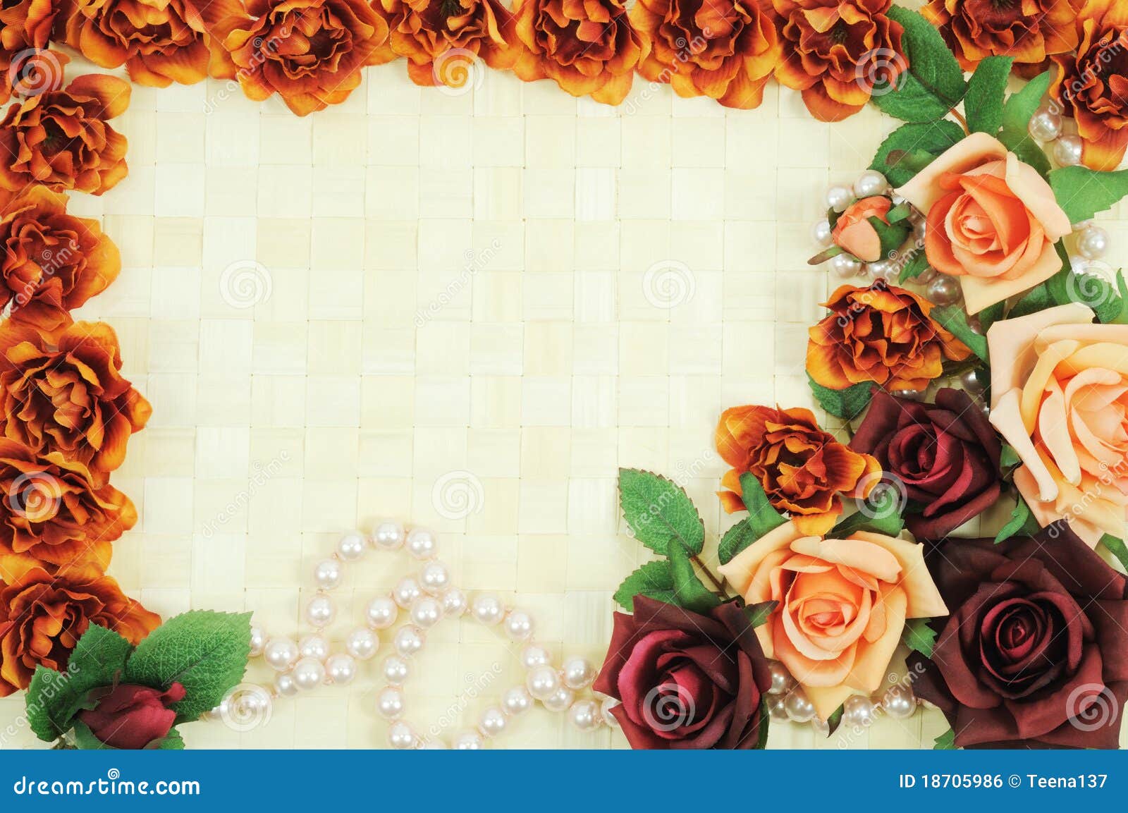 Roses frame stock photo. Image of abstract, greenery - 18705986