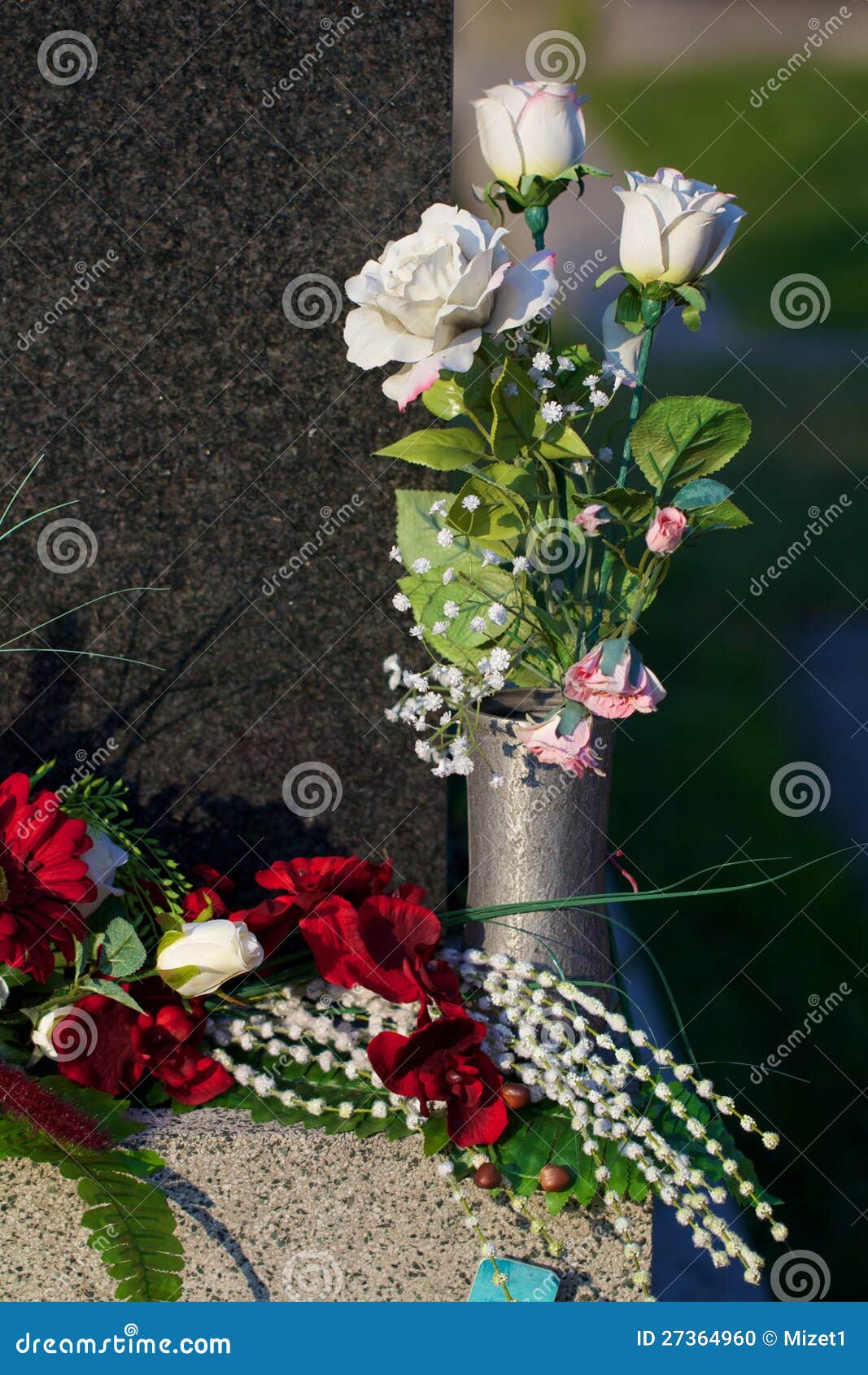 Roses on gravestone stock photo. Image of granite, pearls - 27364960