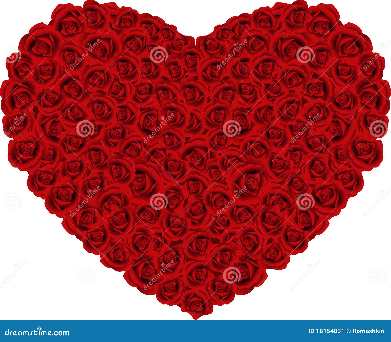 Roses heart stock vector. Illustration of beatiful, bunch - 18154831