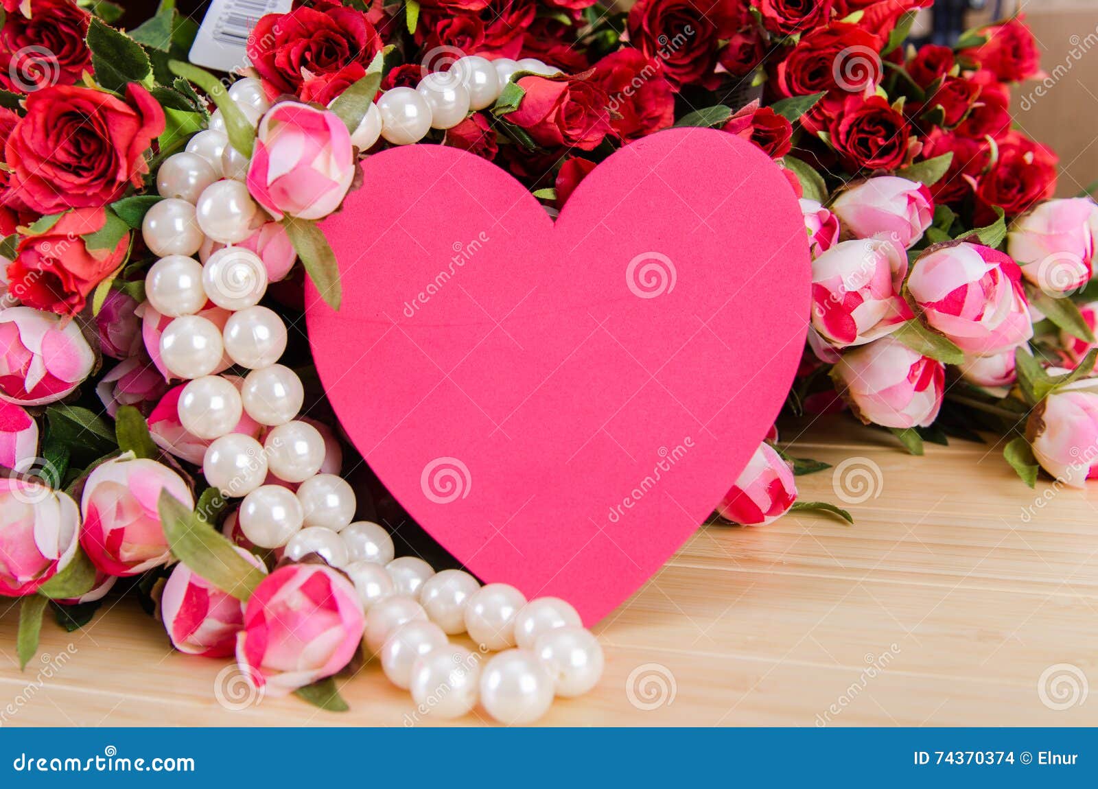 The Roses and Heart Shape Card for Your Message Stock Photo - Image of ...