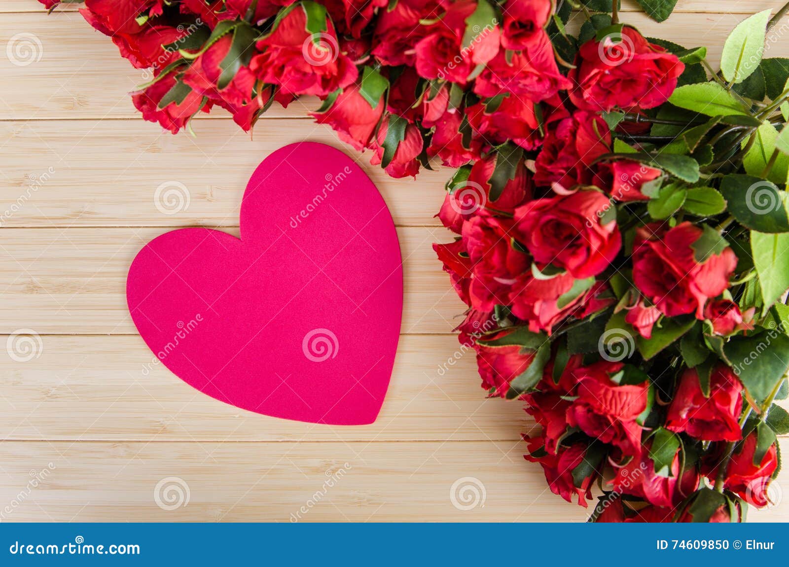 The Roses and Heart Shape Card for Your Message Stock Photo - Image of ...