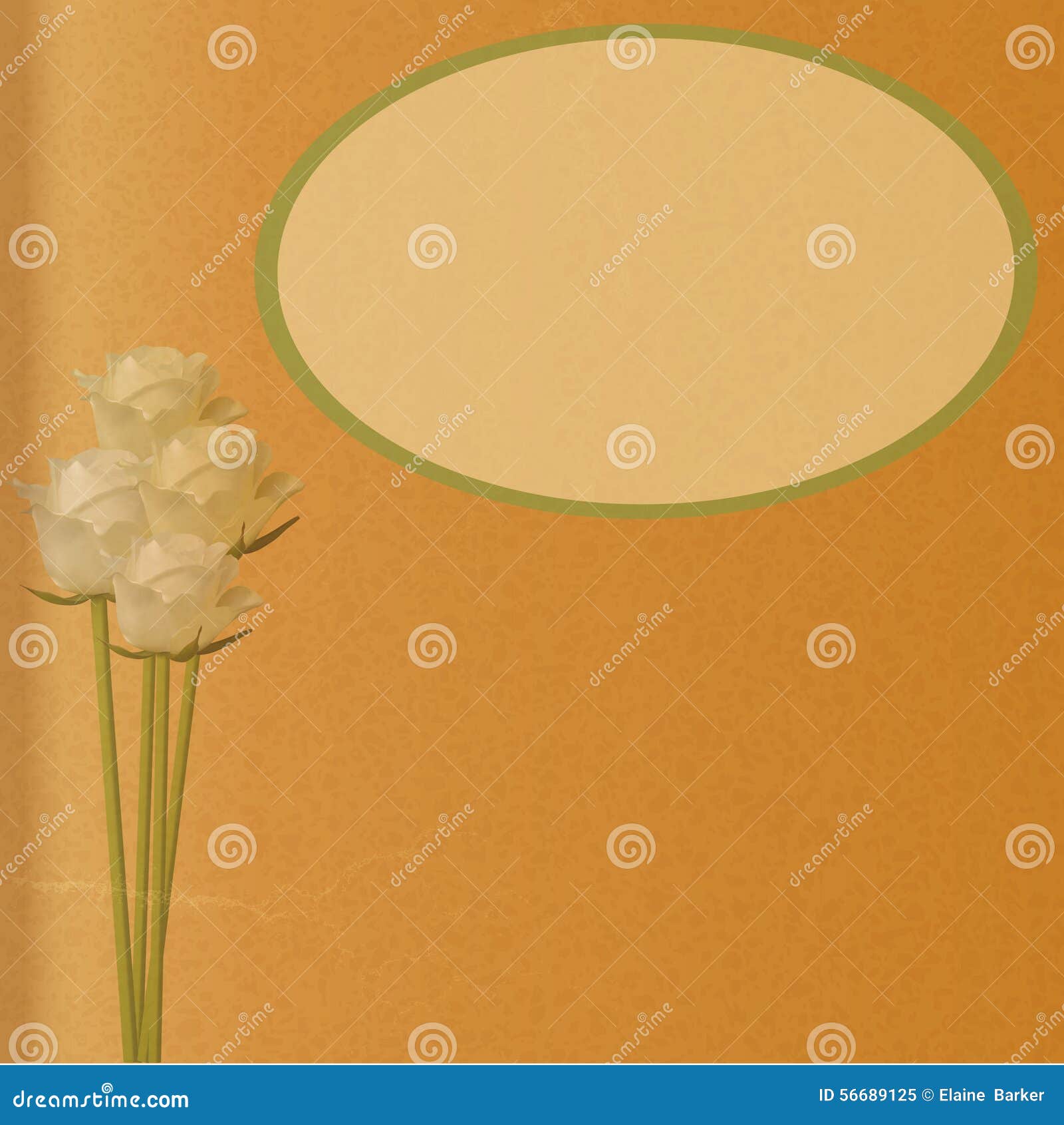 Roses and Label on Brown Paper Stock Vector - Illustration of vintage ...