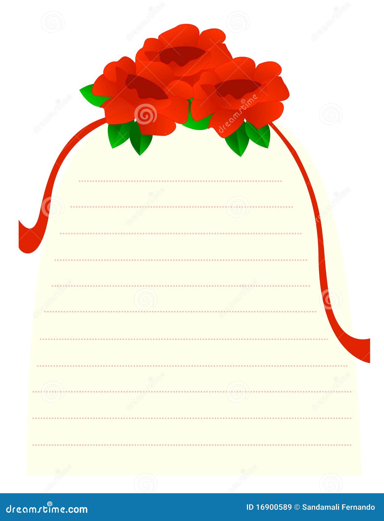 Roses note paper stock vector. Illustration of blank - 16900589