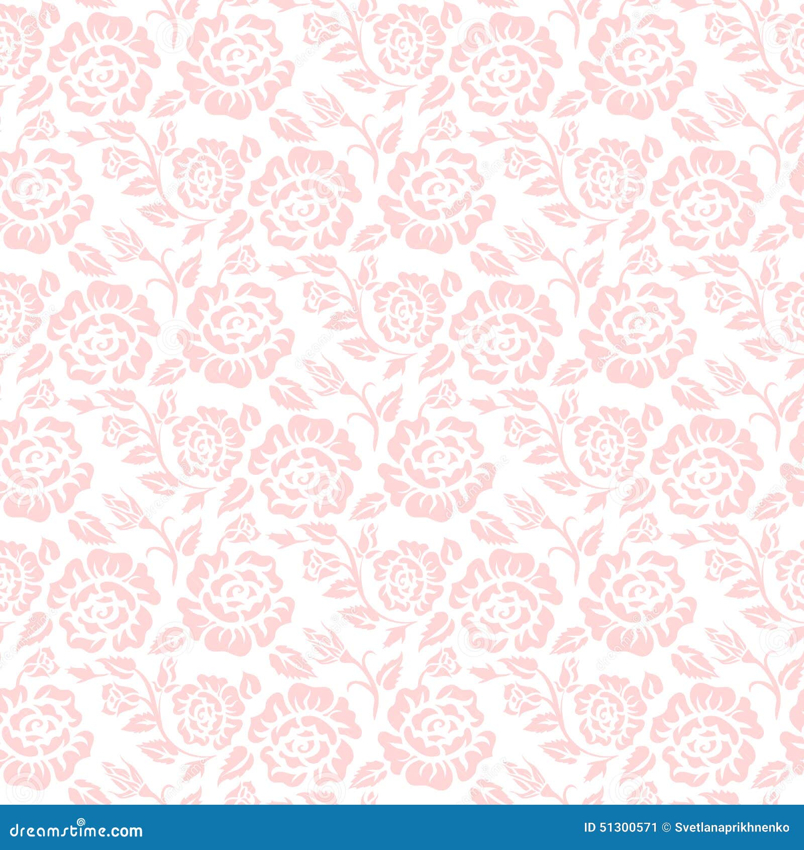 Roses pattern stock vector. Illustration of background - 51300571