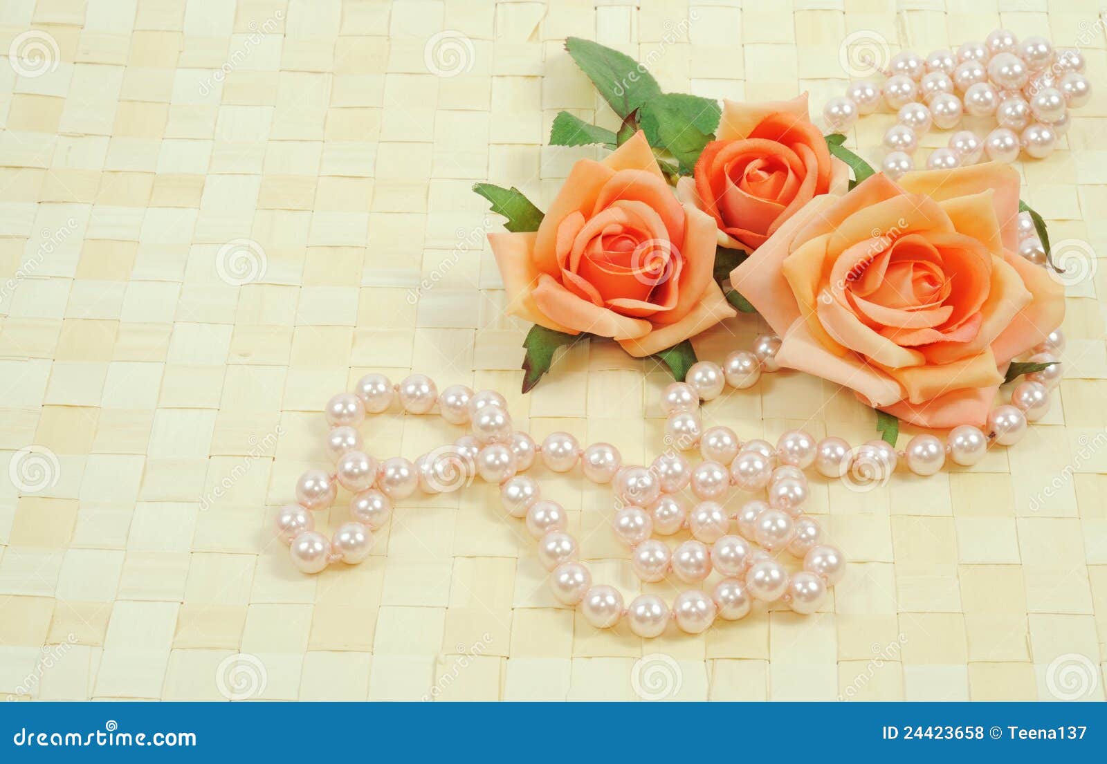 Roses and pearls stock photo. Image of life, organic - 24423658