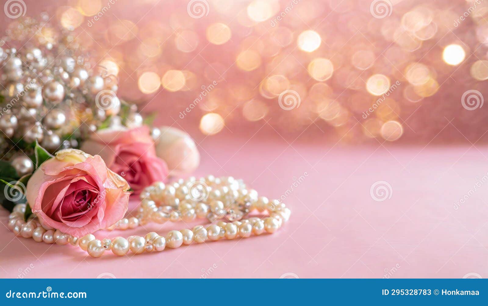 Roses and Pearls Background Stock Image - Image of celebration, card ...