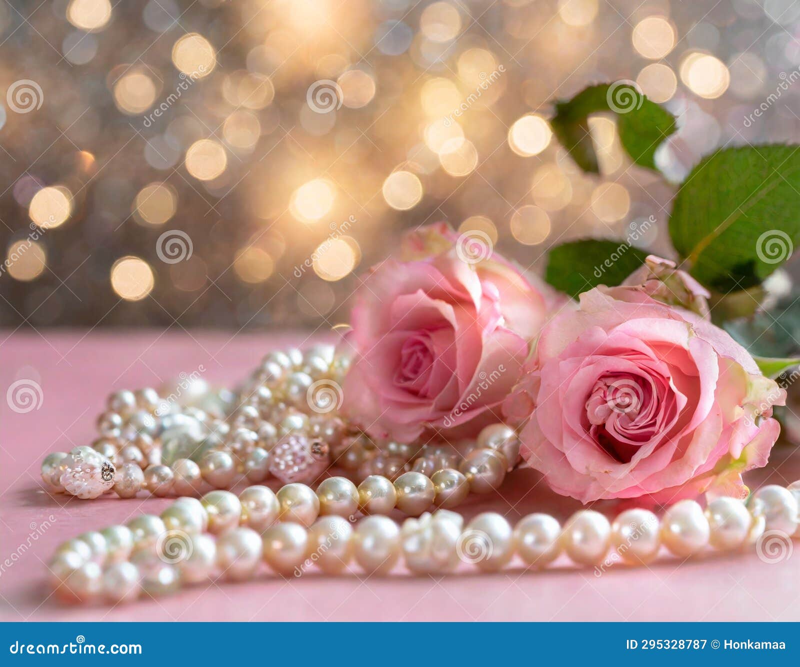 Roses and Pearls Background Stock Image - Image of mothers, panorama ...