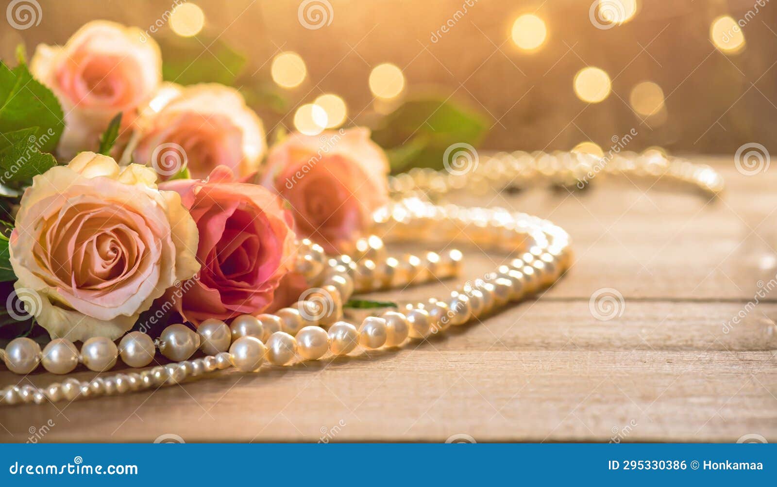 Roses and Pearls Background Stock Illustration - Illustration of lady ...