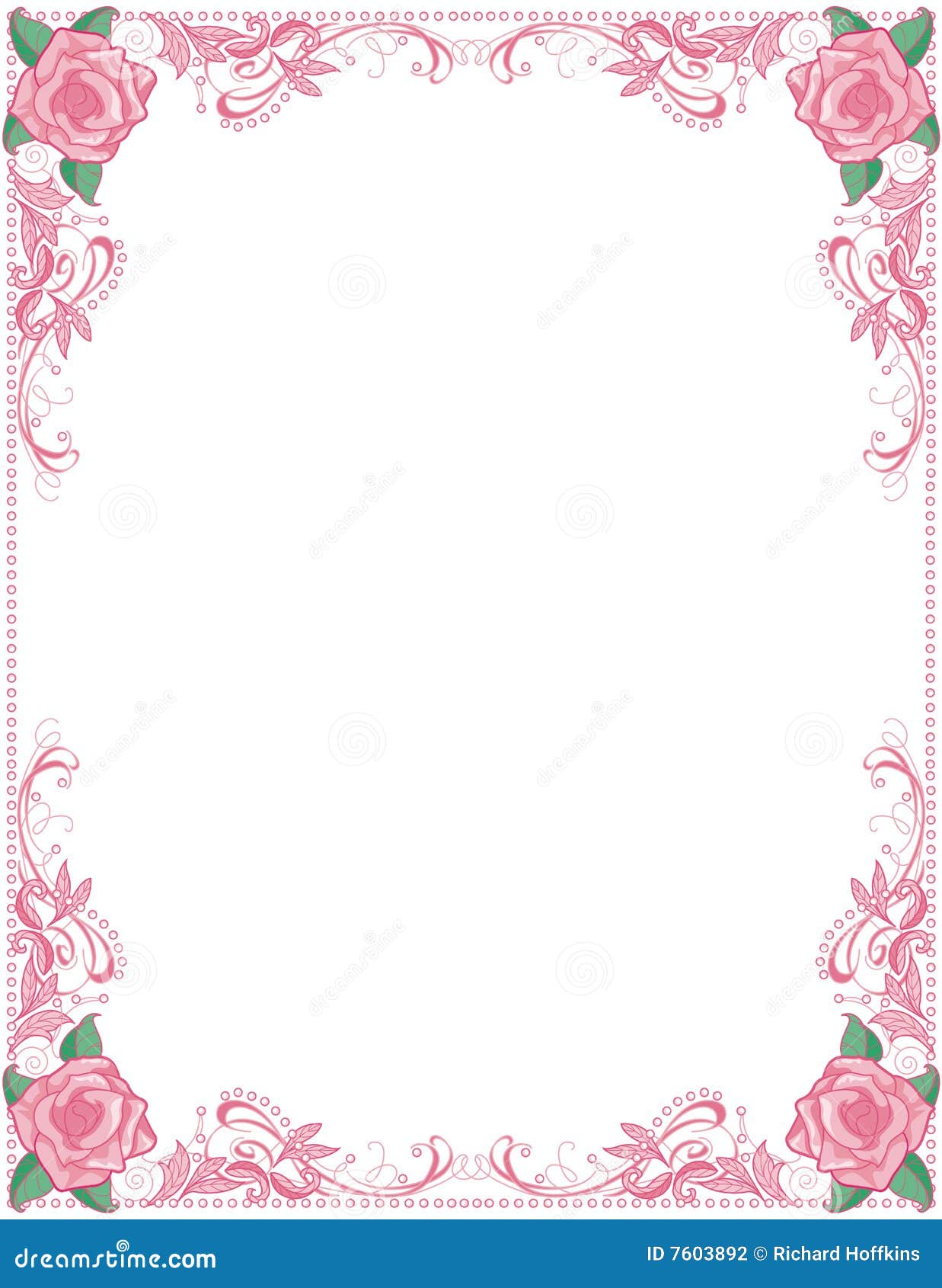Roses and Pearls Border stock illustration. Illustration of clip - 7603892