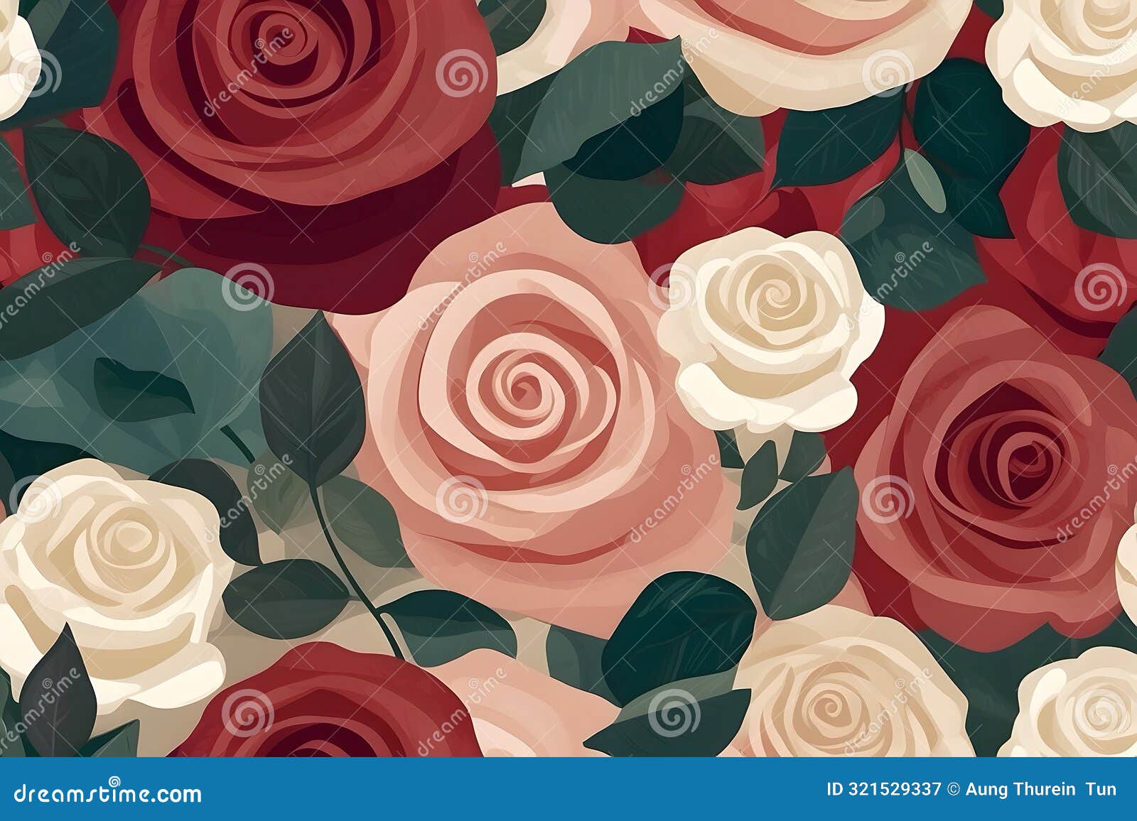 Roses Pedals Abstract Art Wallpaper Stock Illustration - Illustration ...