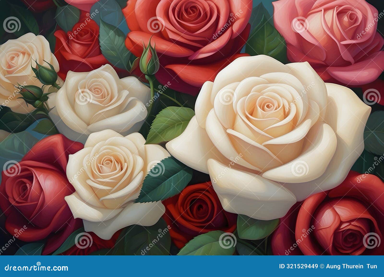 Roses Pedals Abstract Art Wallpaper Stock Illustration - Illustration ...
