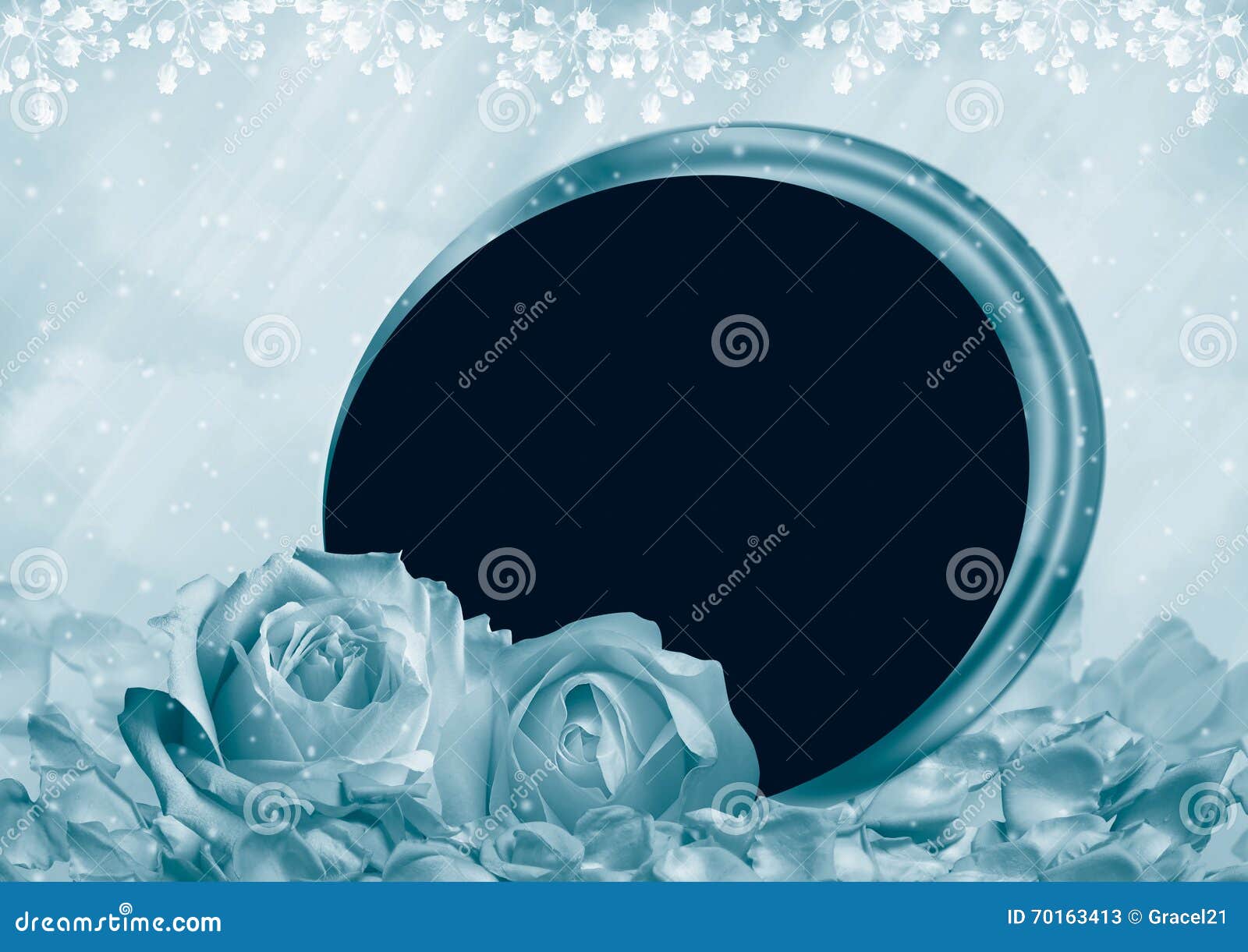 Roses photo frame stock illustration. Illustration of invite - 70163413