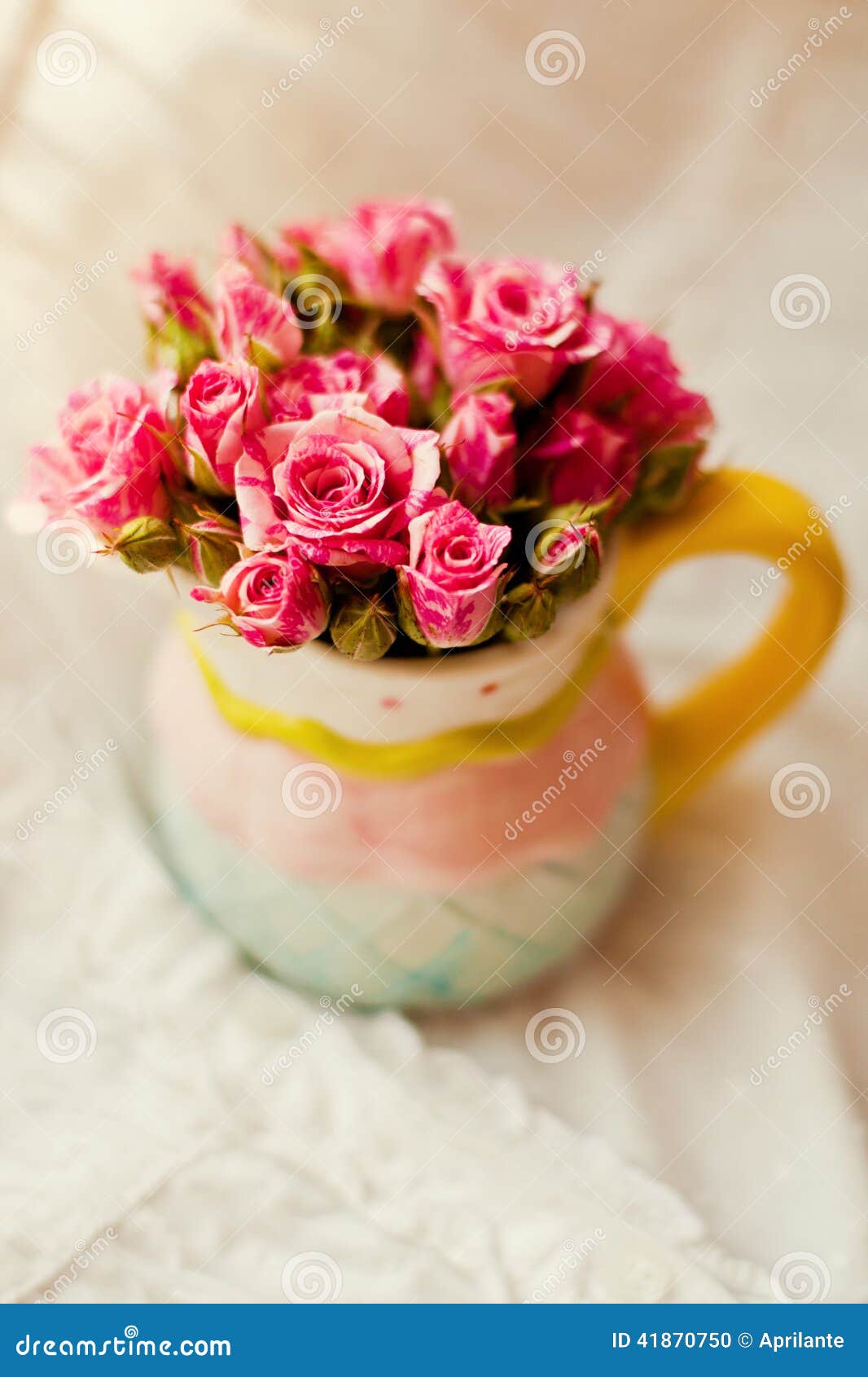 Roses in pitcher stock photo. Image of floral, blooming - 41870750