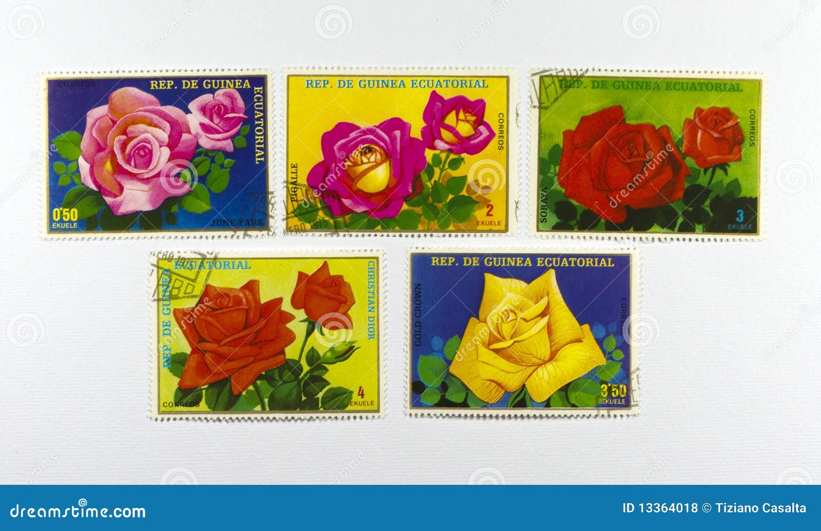 Roses Postage Stamps editorial stock photo. Image of collecting - 13364018