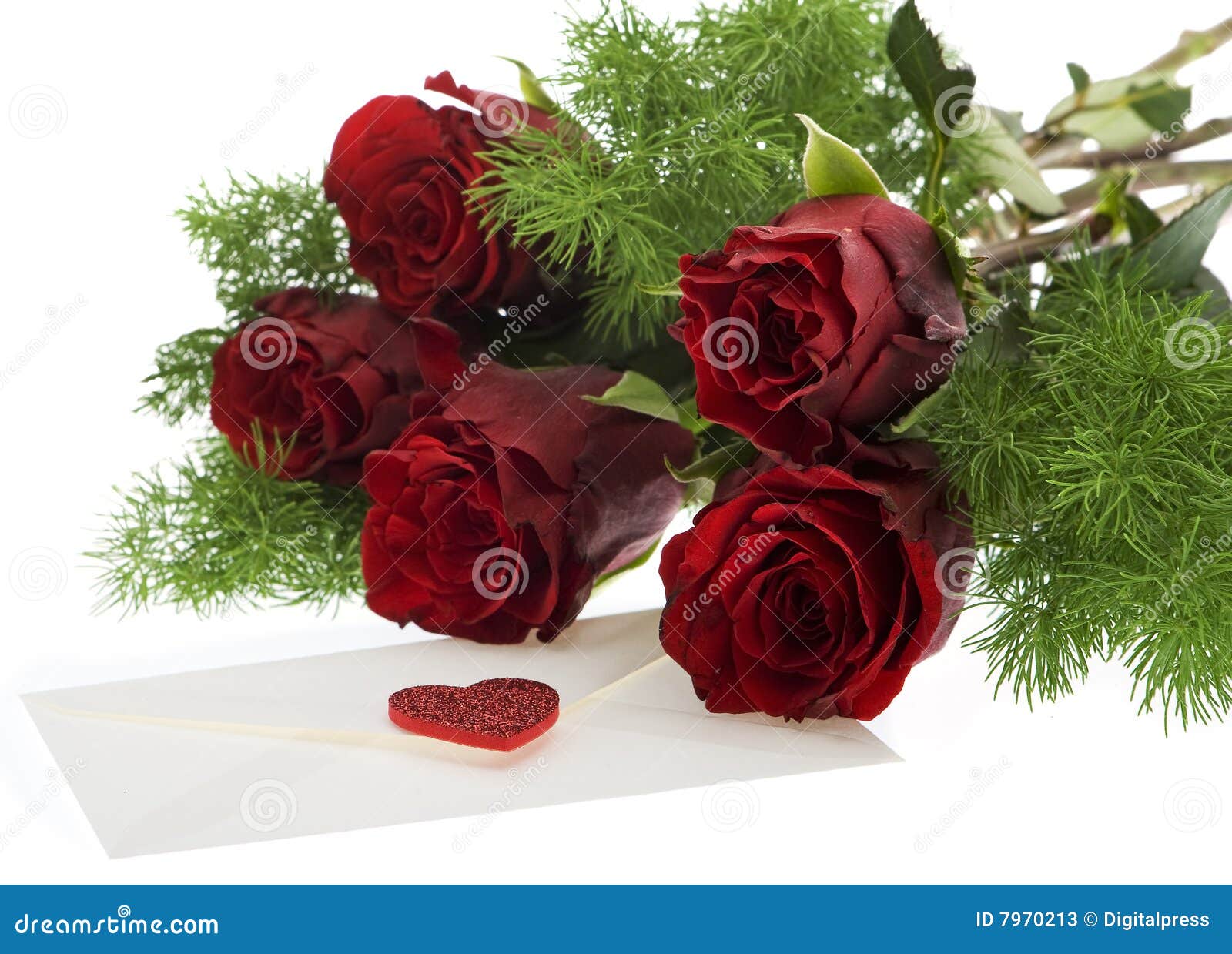Roses Rouges Avec La Lettre D'amour Image stock - Image du proposition ...