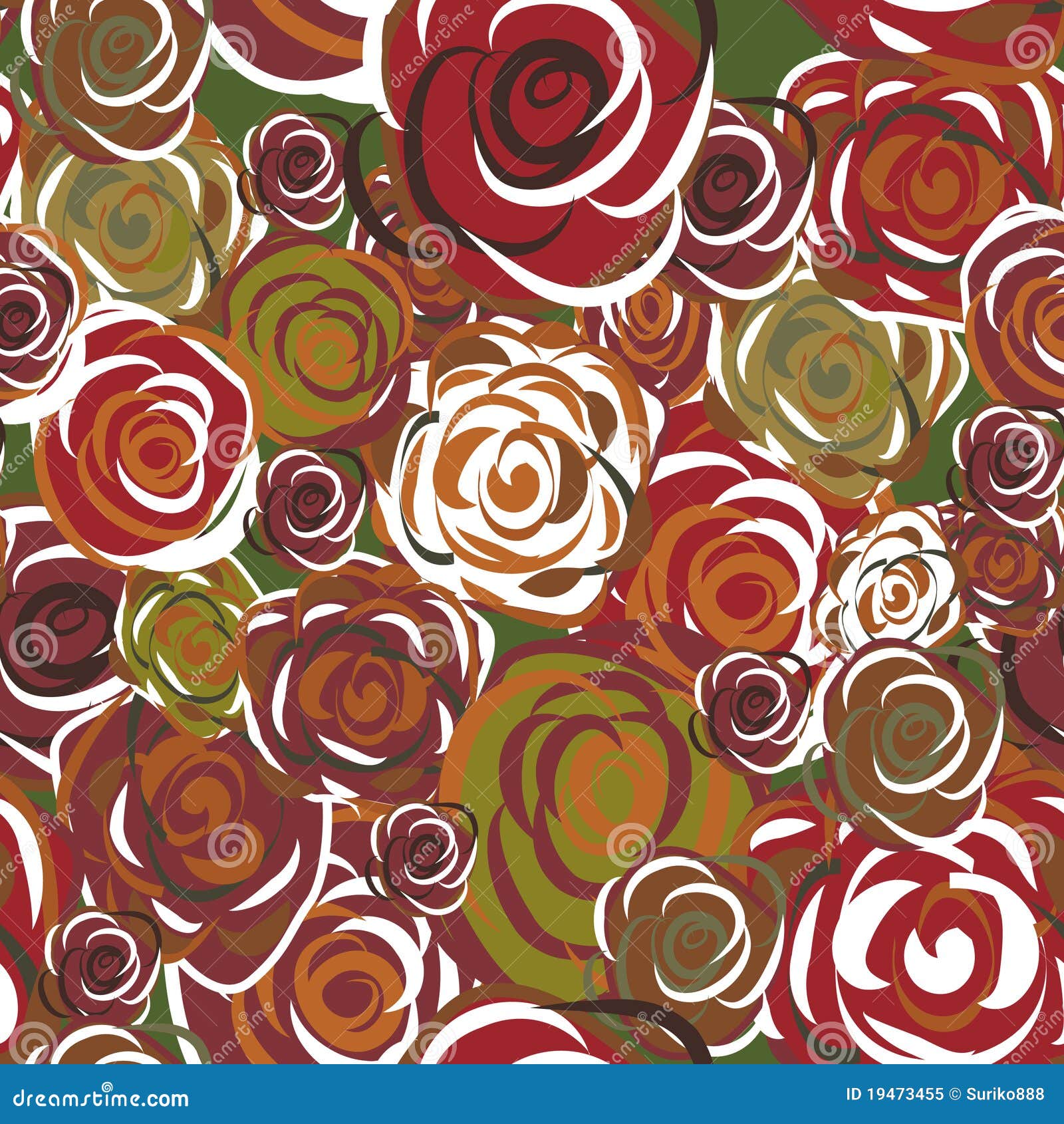 Roses seamless texture stock vector. Illustration of fabric - 19473455