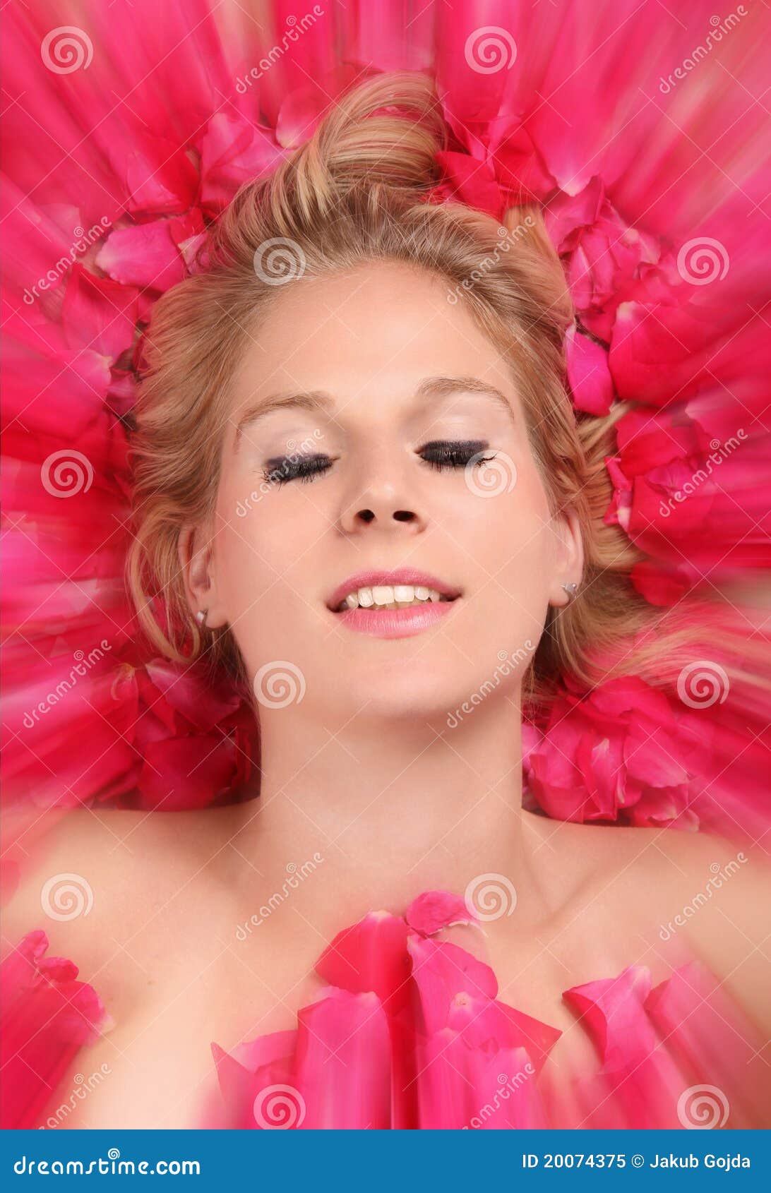 Roses sleeping stock image. Image of happy, romance, hair - 20074375