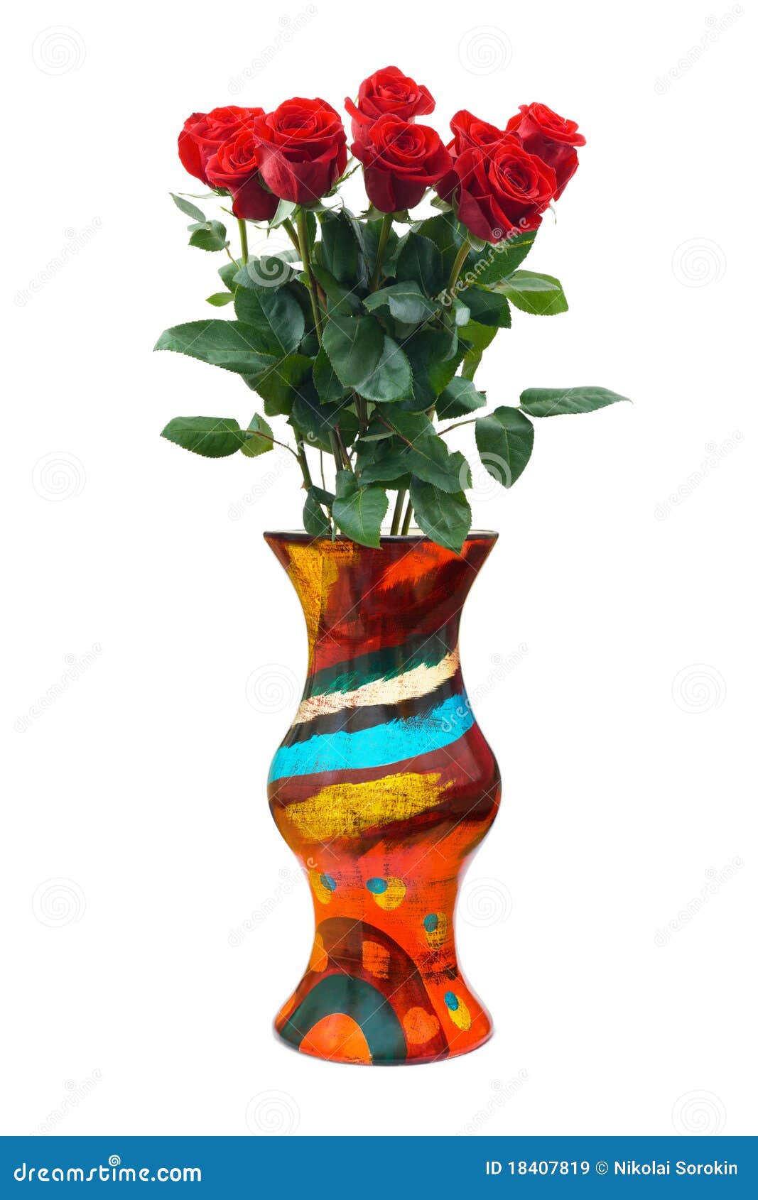 Roses in vase stock image. Image of abstract, ceramic - 18407819
