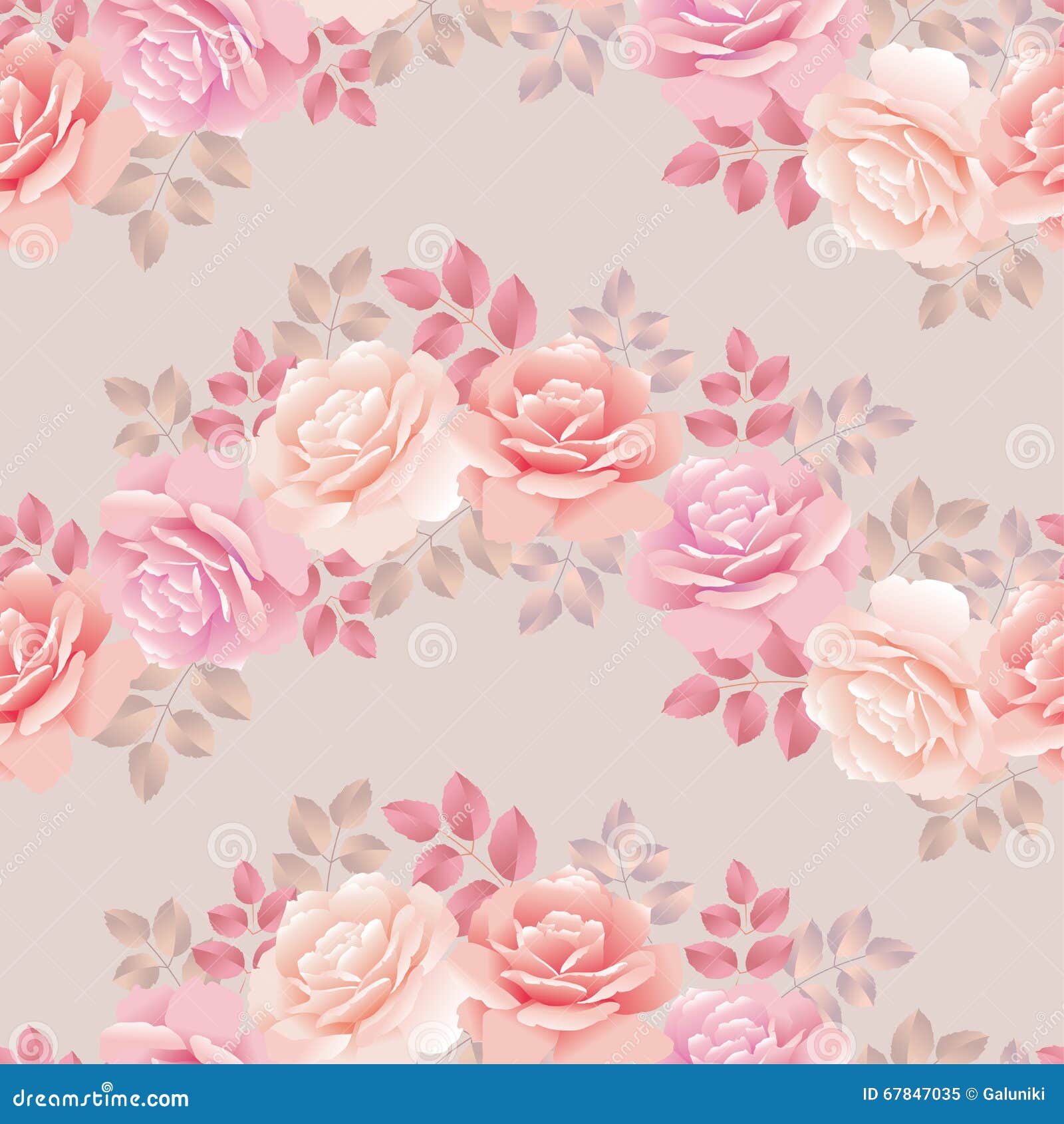 Roses wave pattern stock vector. Illustration of wave - 67847035