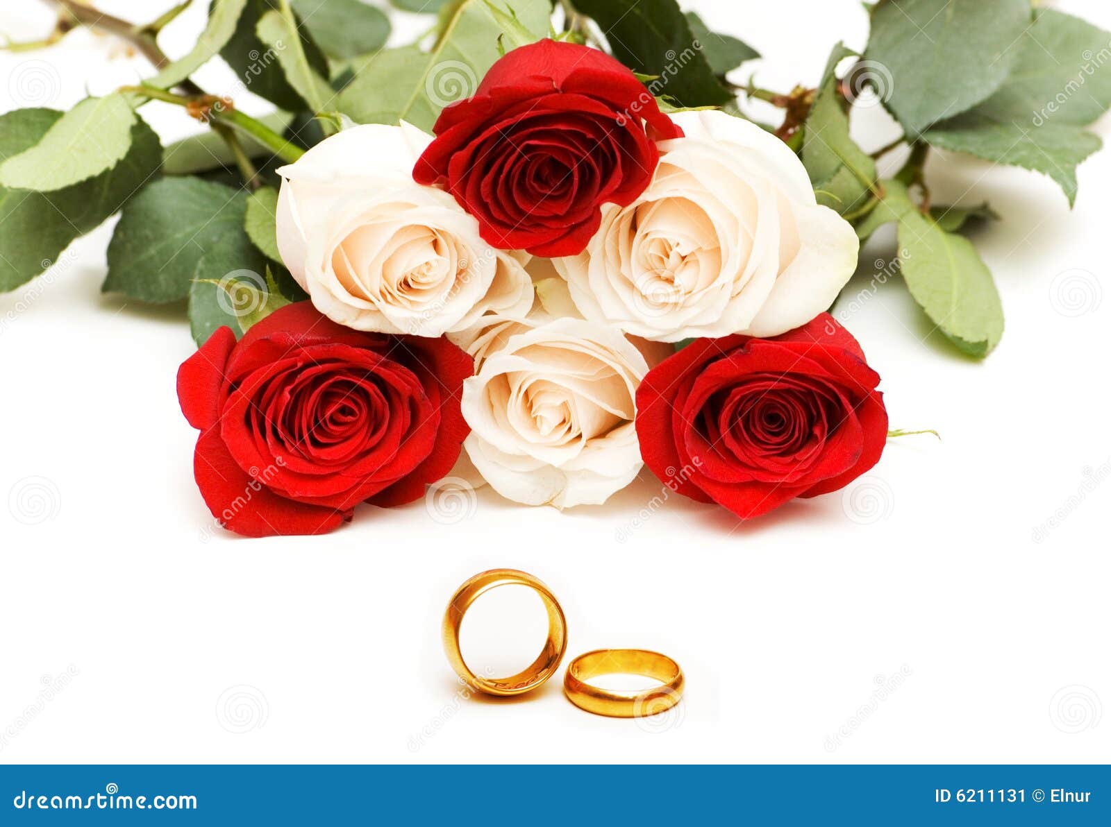 Roses and wedding rings stock image. Image of nature, jewelry - 6211131