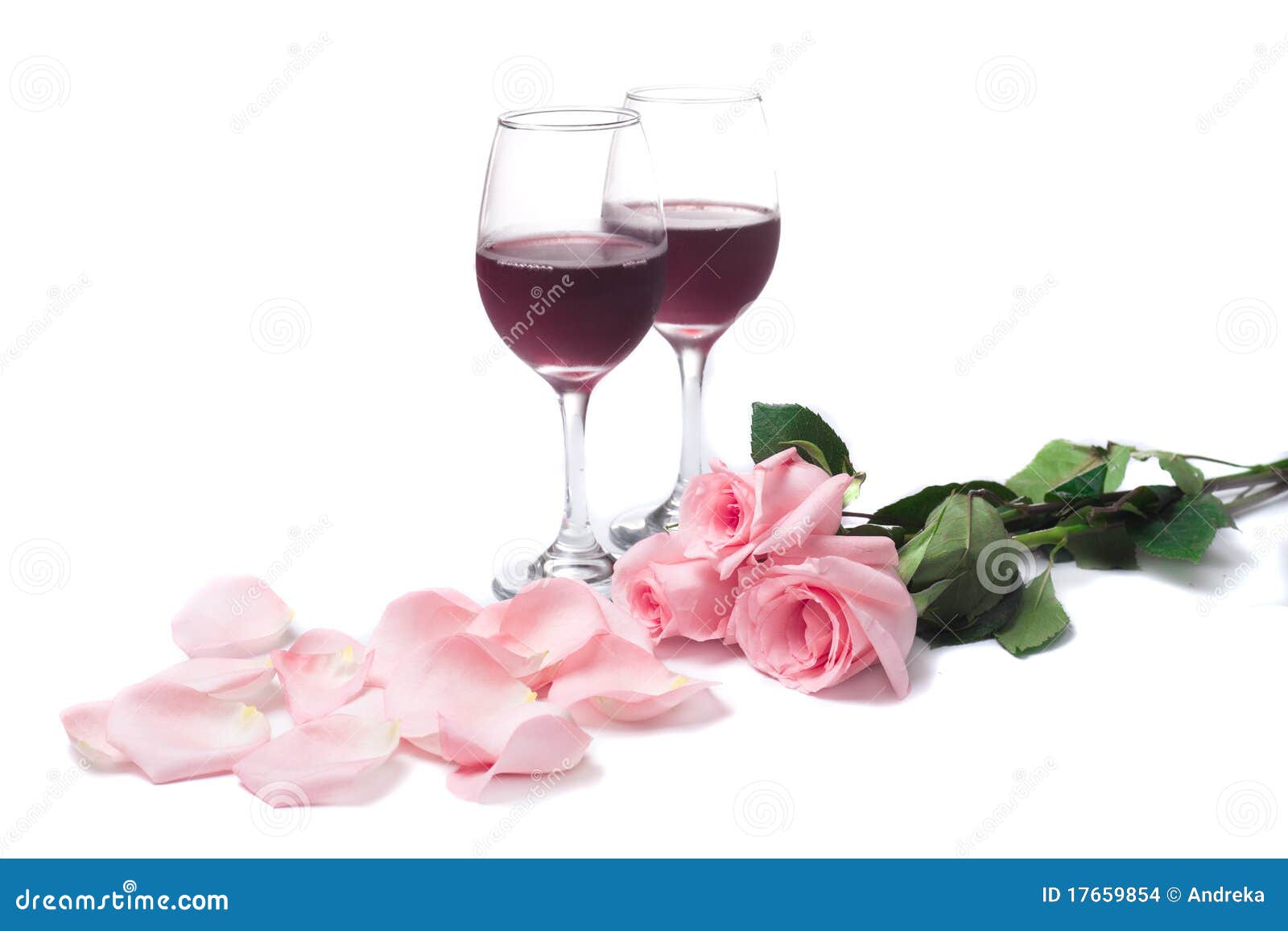 Roses and Wine stock photo. Image of rose, special, gift - 17659854