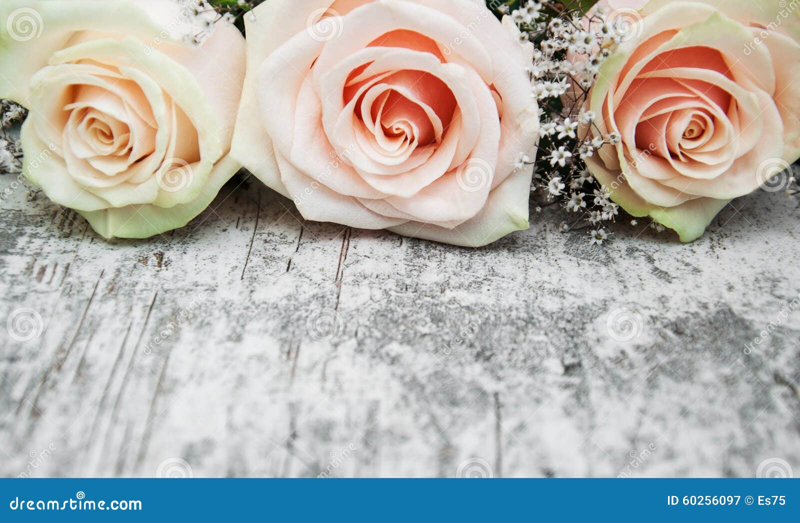 Roses on a wooden table stock image. Image of beautiful - 60256097
