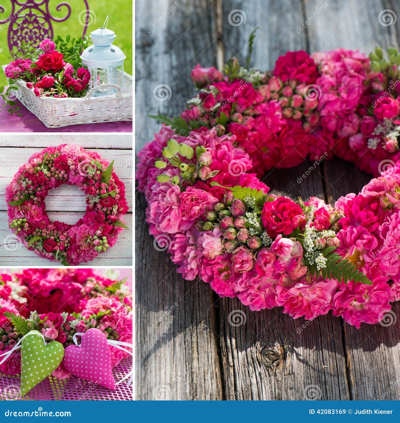 Roses wreath collage stock image. Image of bloom, wedding - 42083169