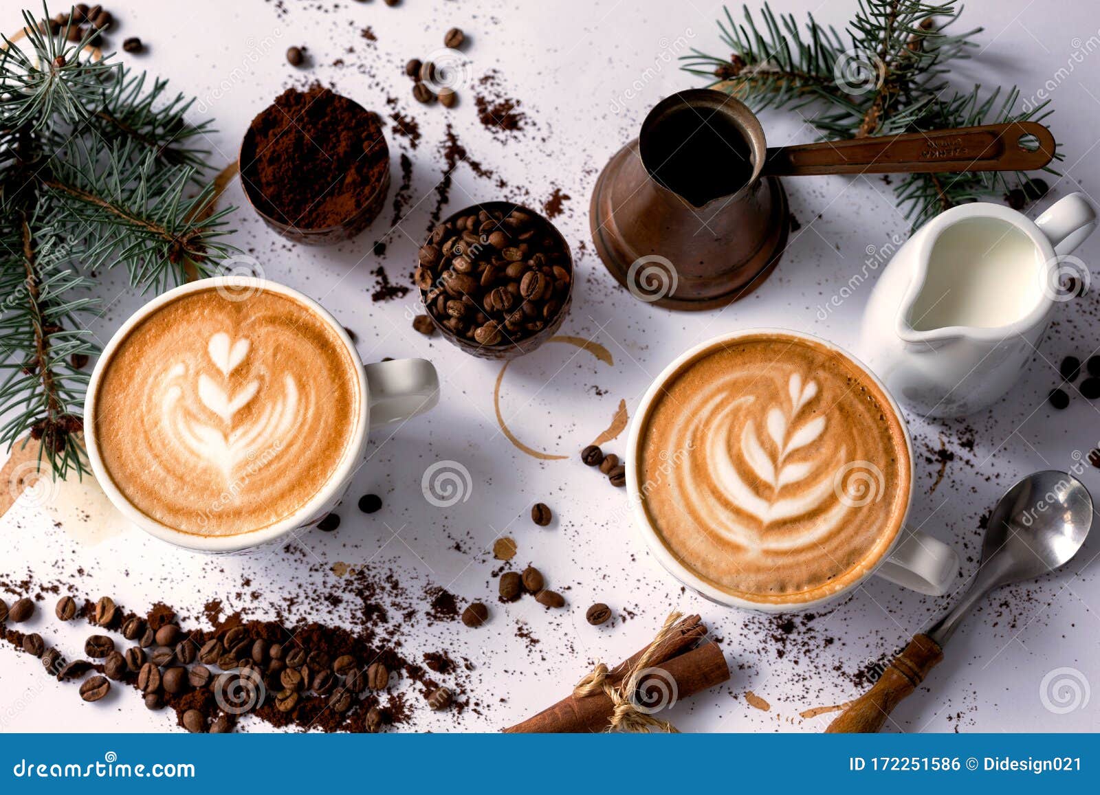 Rosetta Pattern Drawn on the Surface of Espresso Stock Photo - Image of ...