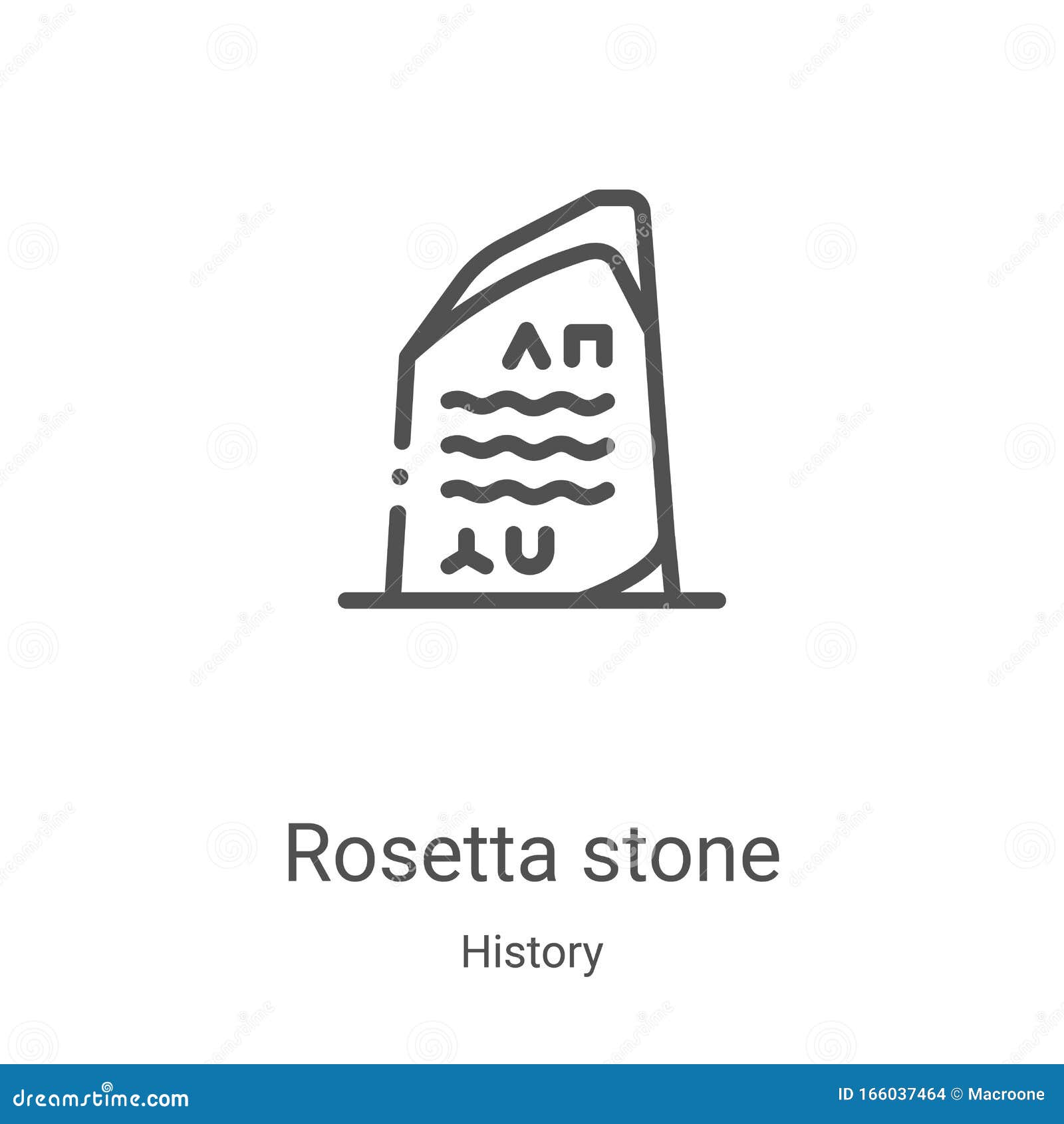 Rosetta Stone Icon Vector from History Collection. Thin Line Rosetta ...