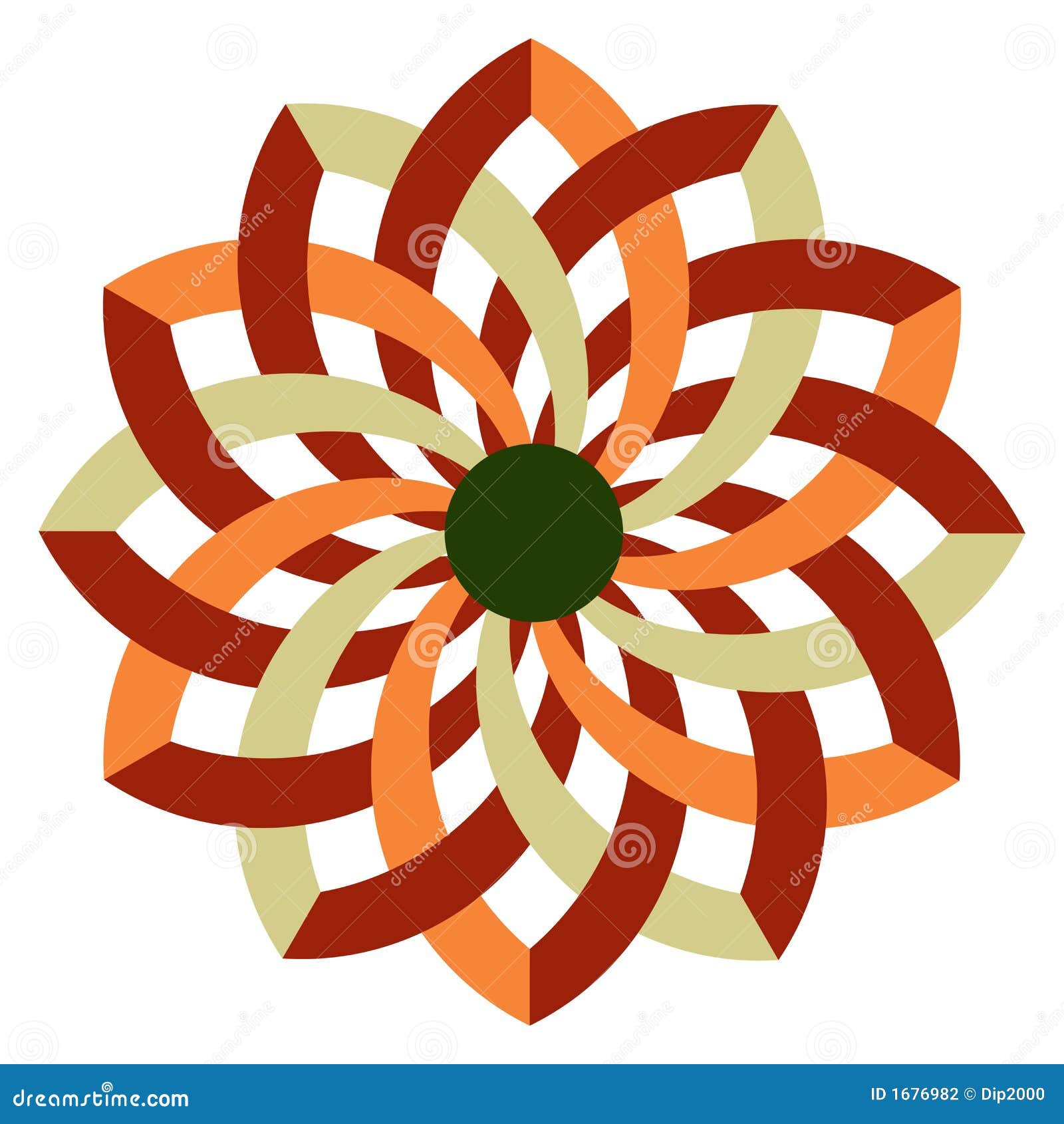 Rosette stock vector. Illustration of motive, geometric - 1676982