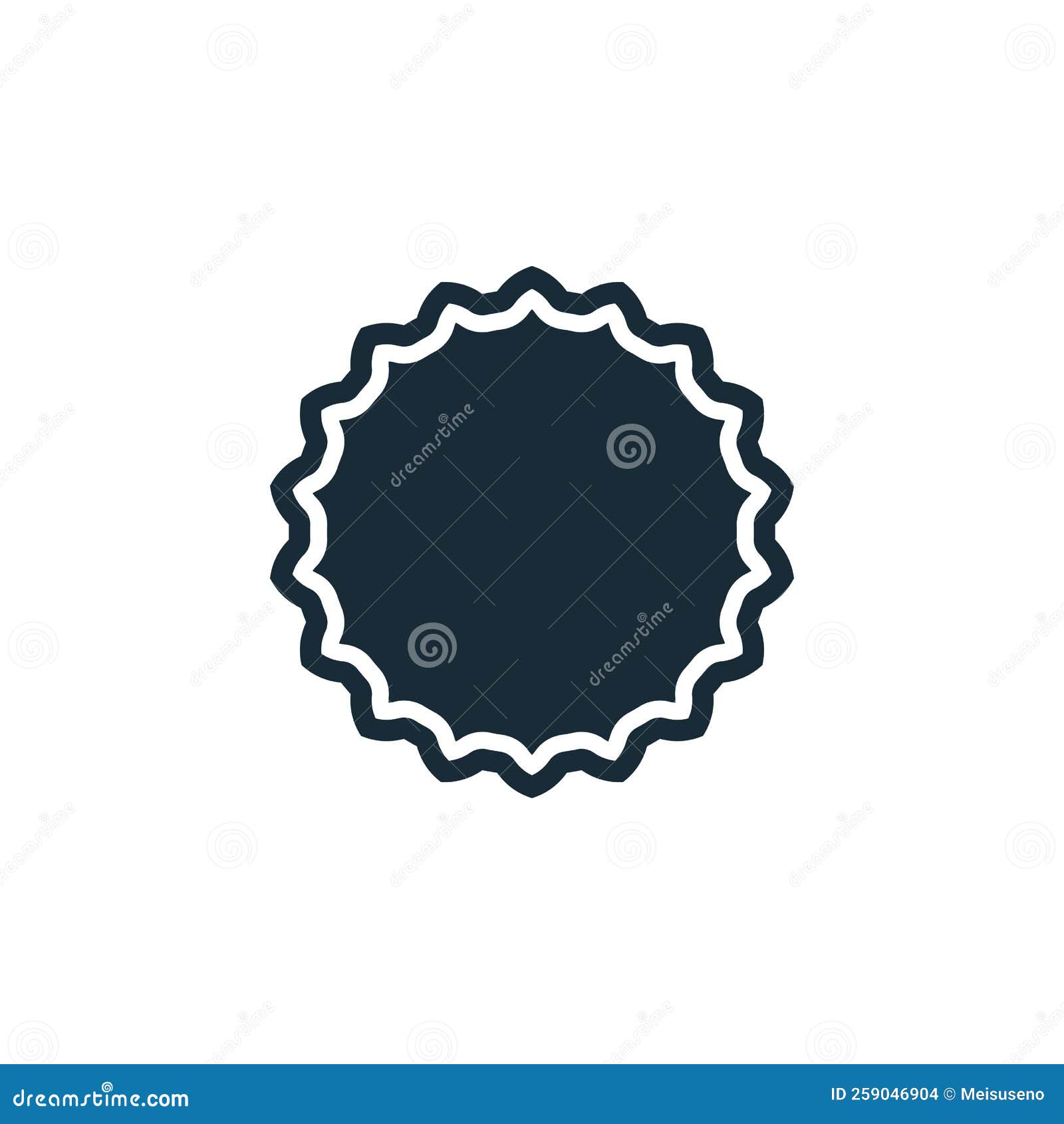 Rosette Badge Icon Design Template Elements Stock Vector - Illustration ...